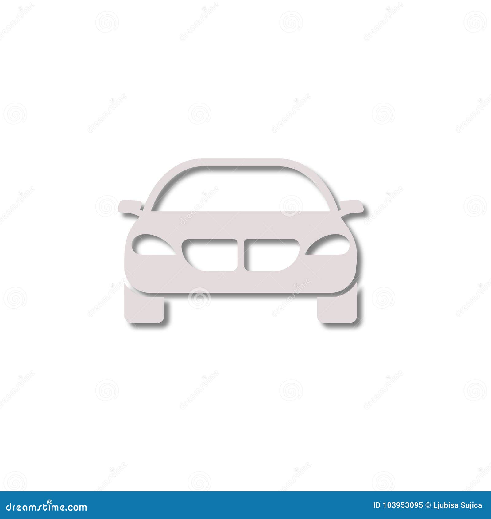 Car Simple icon stock vector. Illustration of silhouette - 103953095