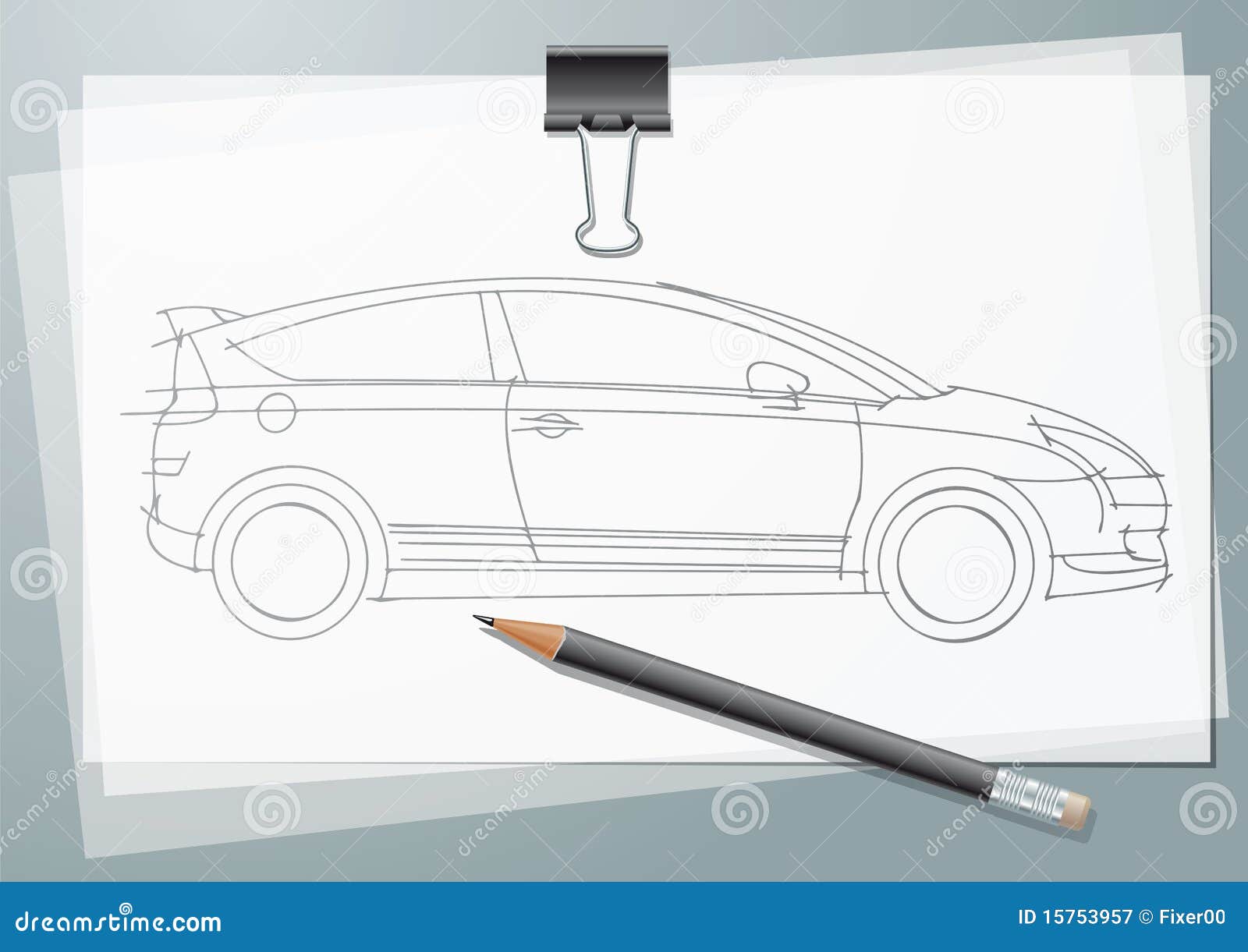 Car Sketch Cartoon Vector | CartoonDealer.com #15753957