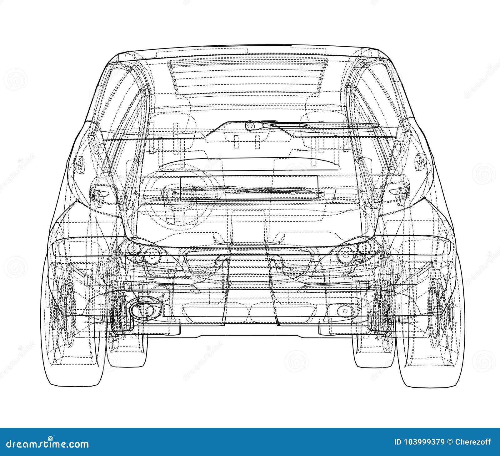 Car sketch. Vector stock vector. Illustration of design - 103999379