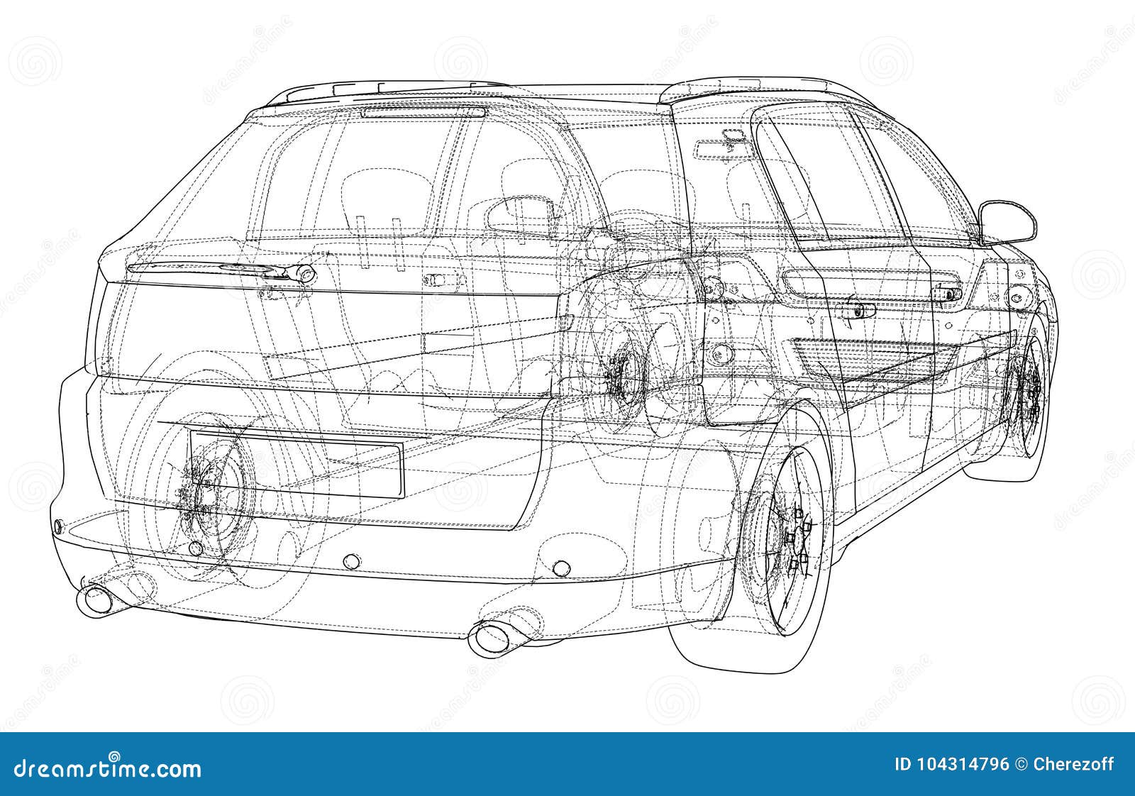 Car sketch. Vector stock vector. Illustration of simple - 104314796