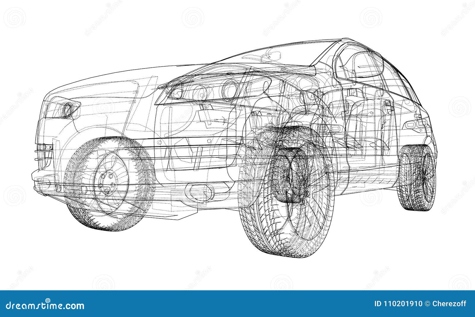 Car sketch. Vector stock vector. Illustration of drafting - 110201910