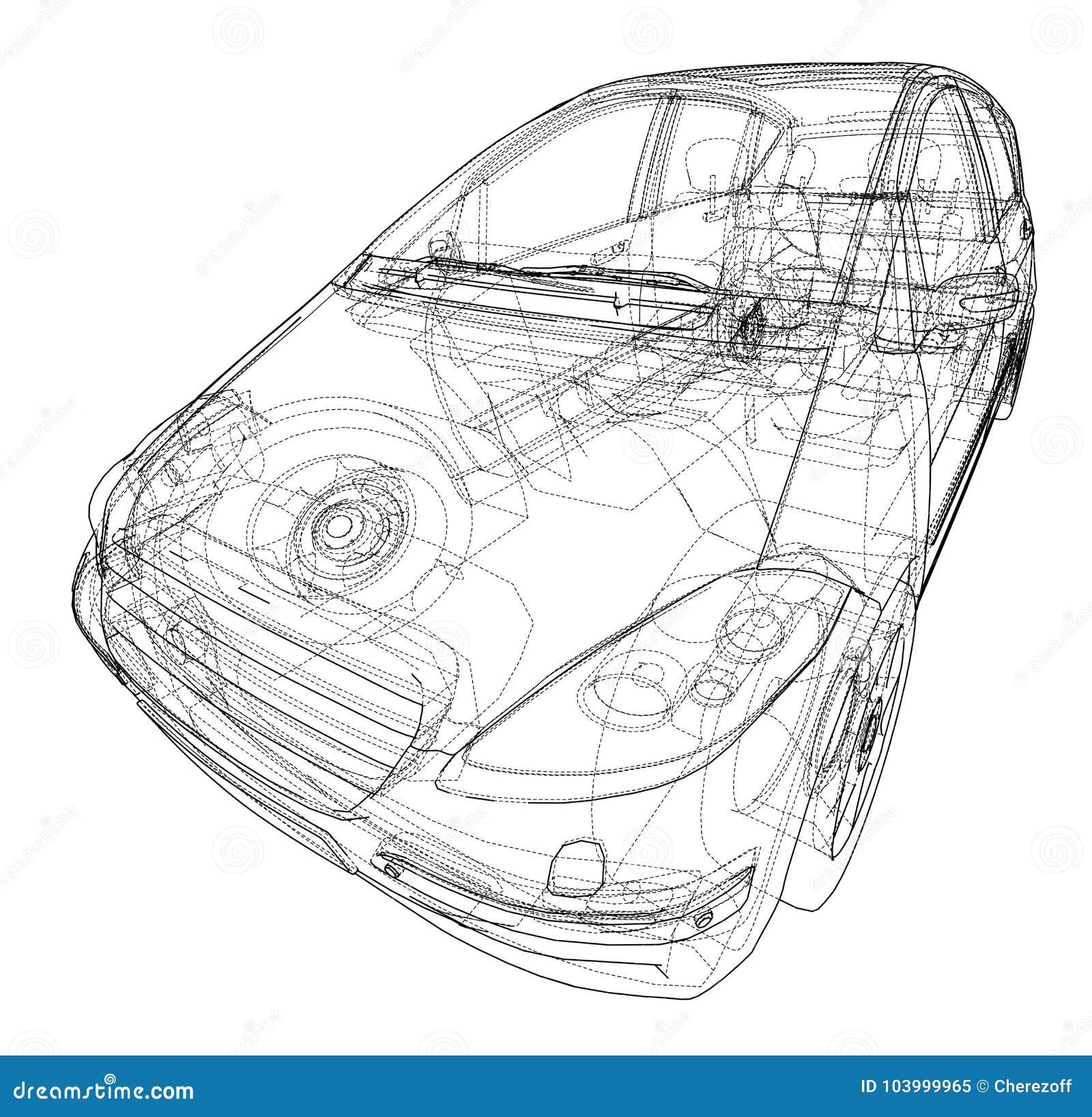 Car sketch. Vector stock vector. Illustration of automobile - 103999965