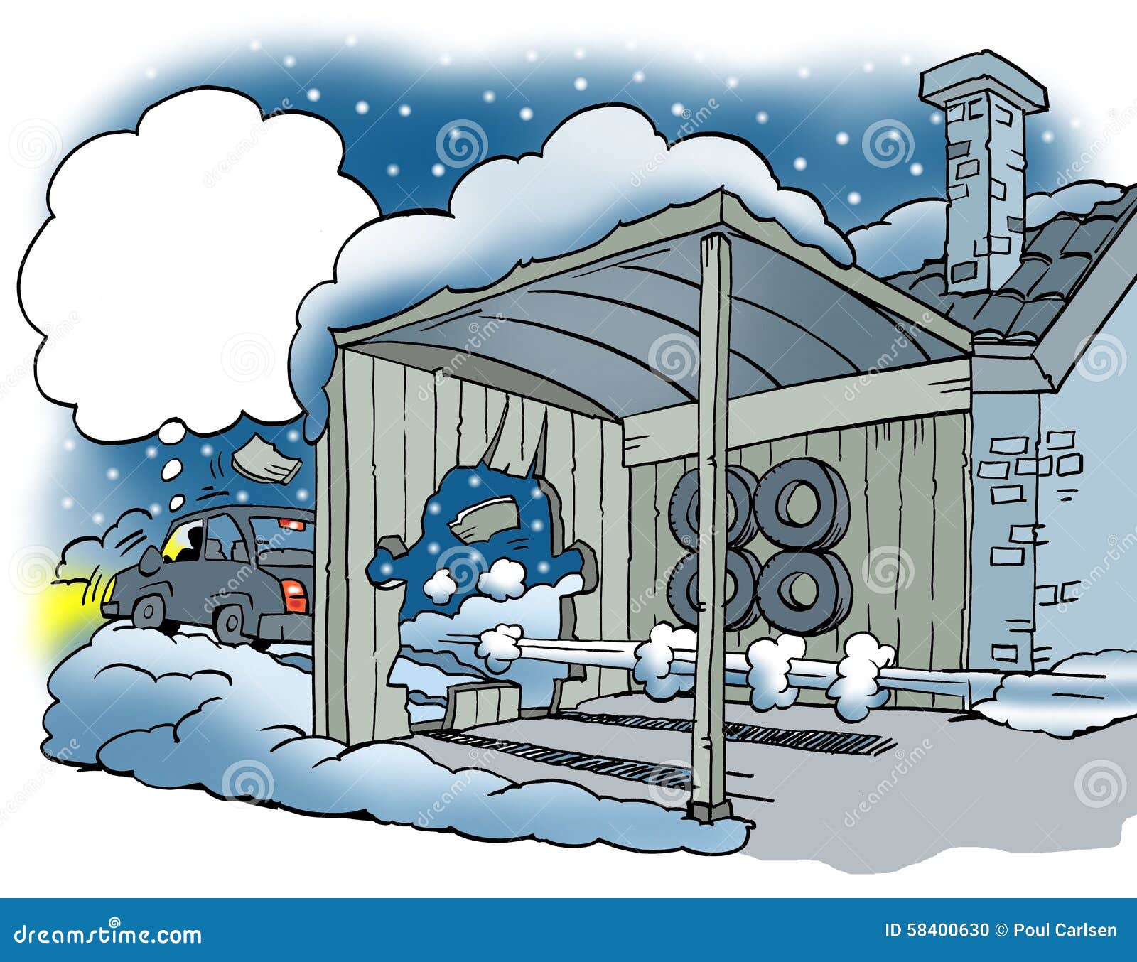 Slippery, Ice, Winter, Snow Road And Cars. Caution Snow. Winter Driving ...