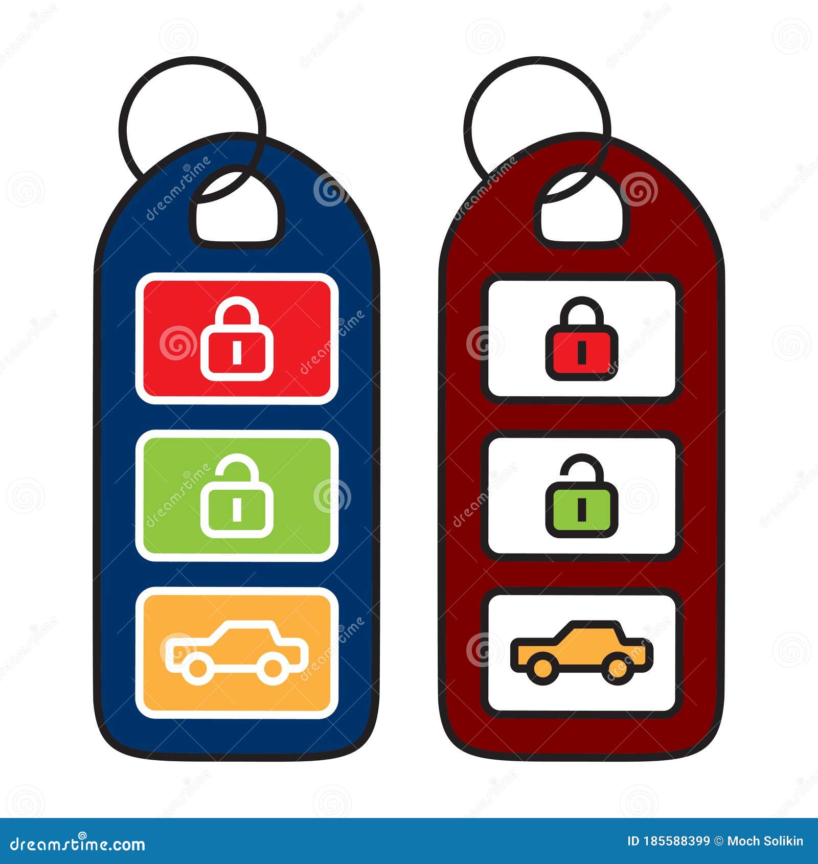 Car Smart Key or Automobile Keyless Smart Key Flat Colours Icon for ...