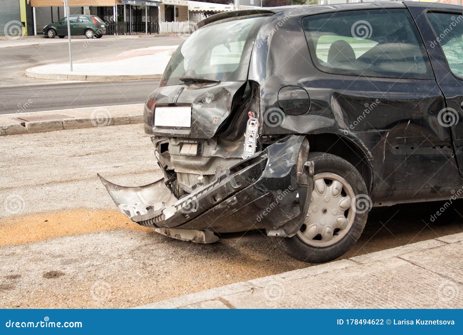 Car Smashed To Pieces after an Accident Stock Photo - Image of accident ...