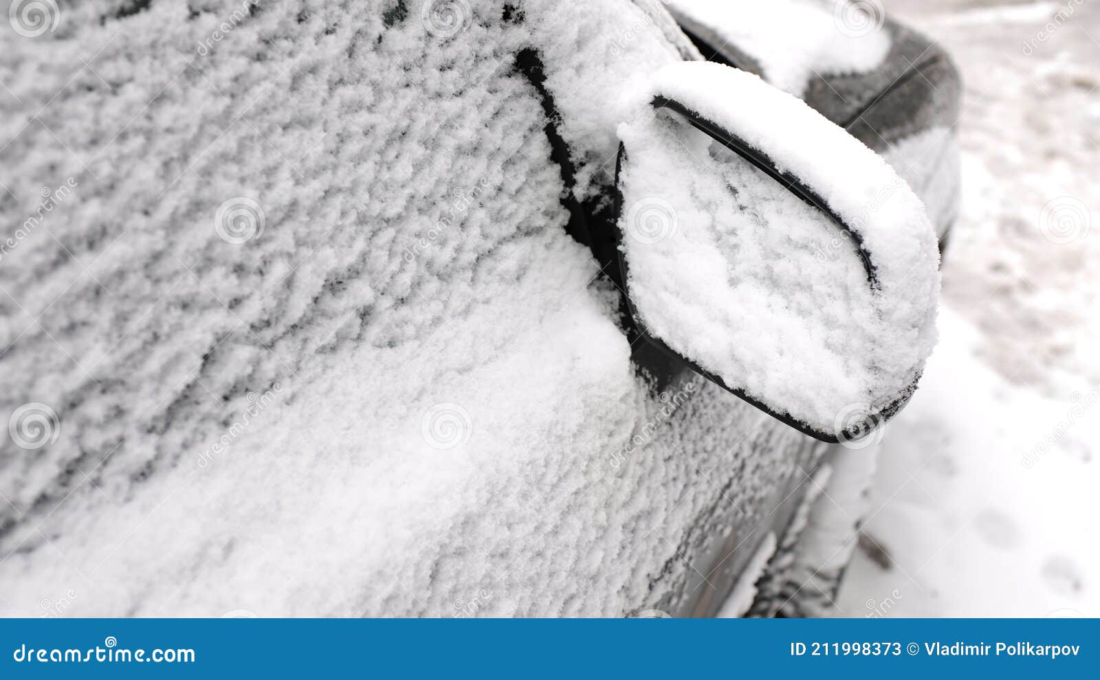 Car in the Snow Close Up. Frozen Car Stock Image - Image of close ...