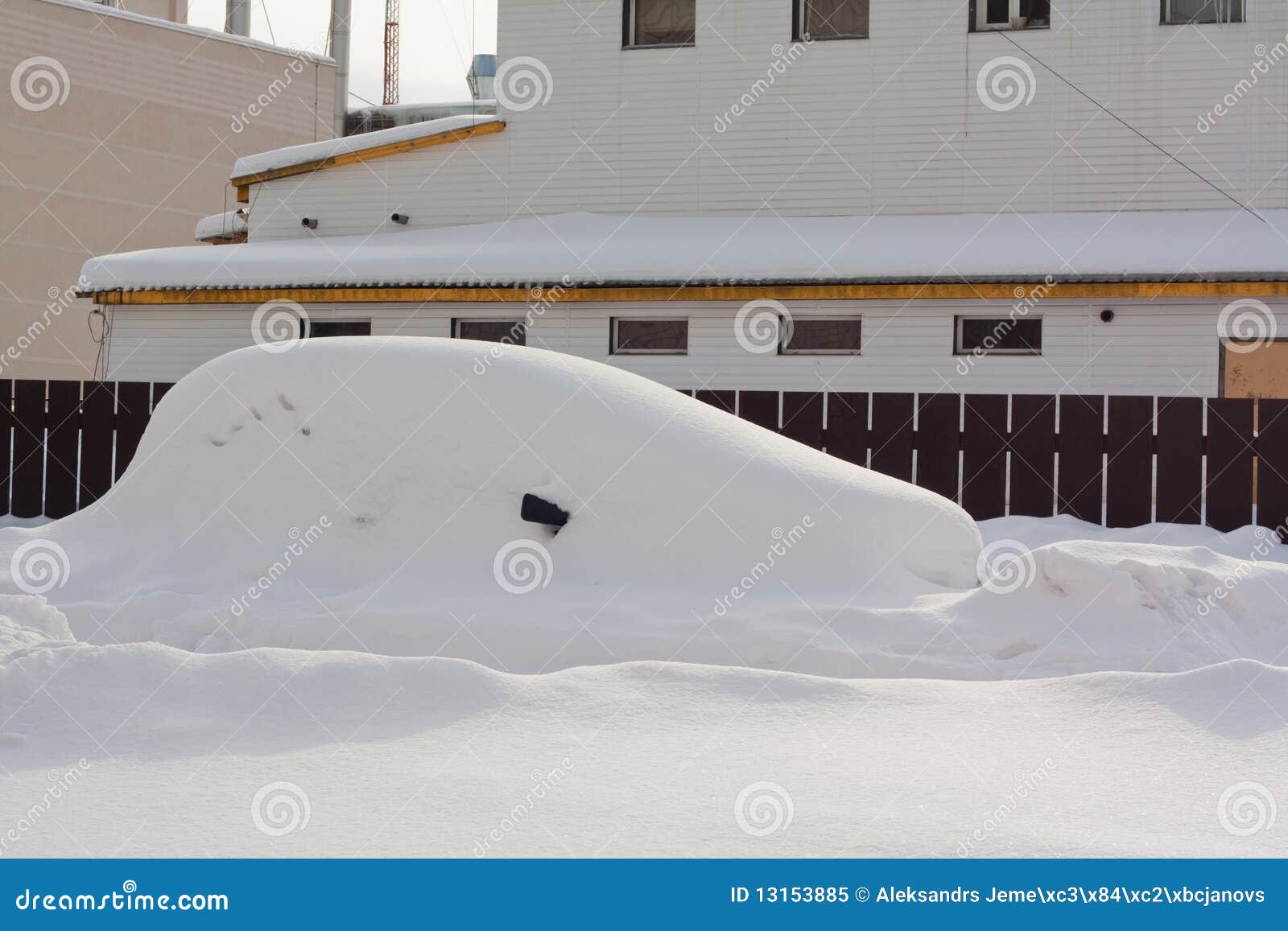 Car in Snowbank stock image. Image of blizzard, vehicles - 13153885