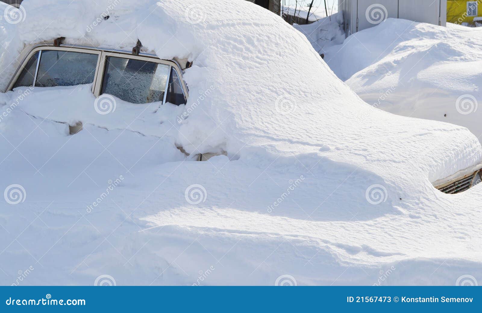 Car in snowbank stock image. Image of stuck, january - 21567473