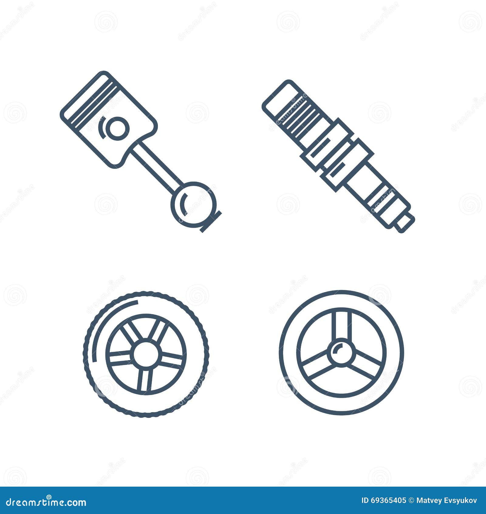 Car spare parts stock illustration. Illustration of design - 69365405