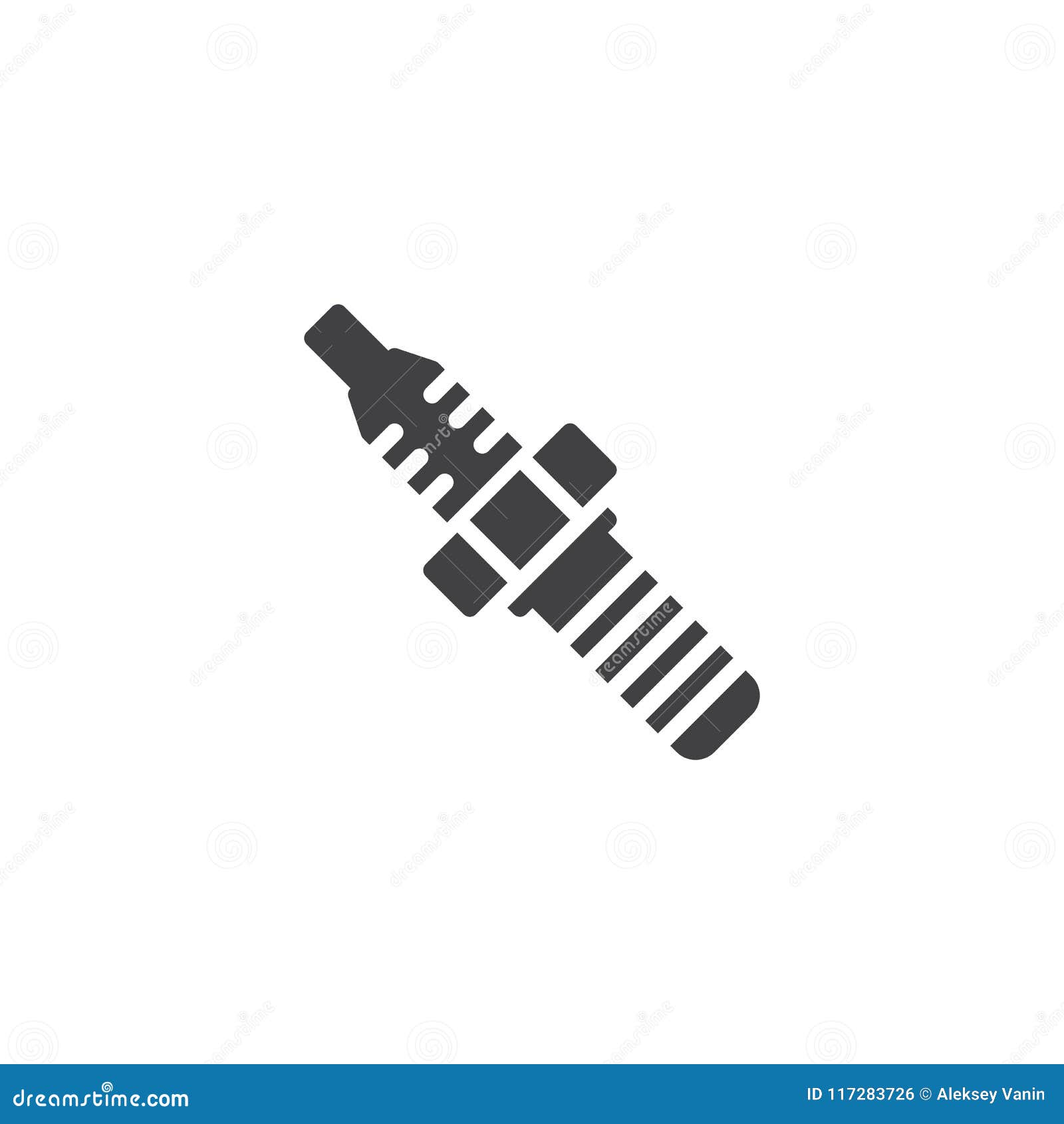 Car spark plug vector icon stock vector. Illustration of auto - 117283726