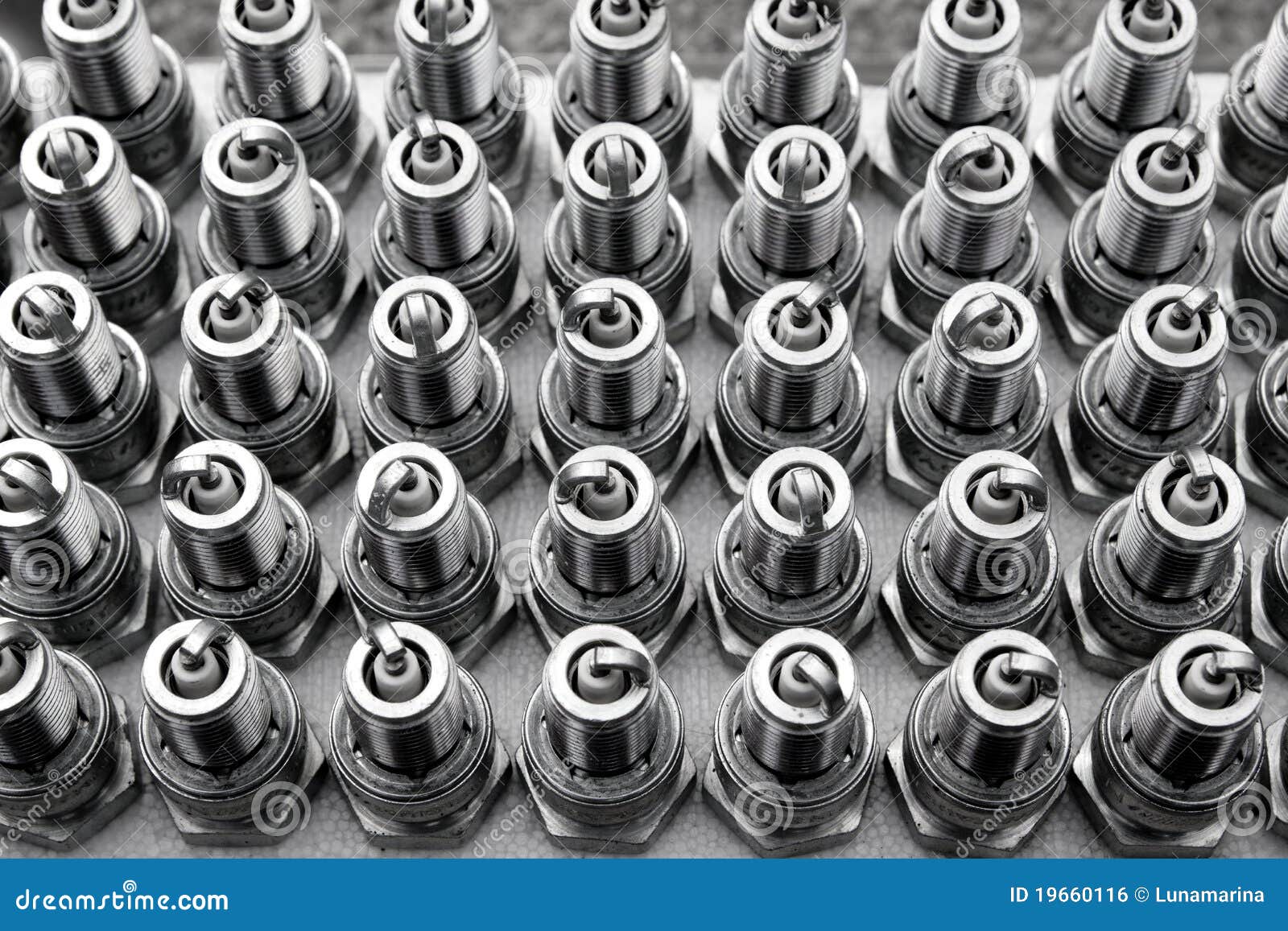 Car Spark Plugs Rows Pattern Engine Pieces Stock Photo - Image of ...