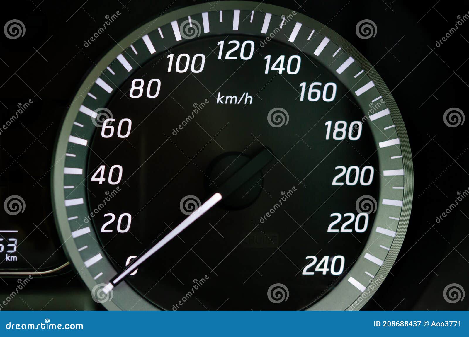 Car speed dashboard stock image. Image of interior, modern - 208688437