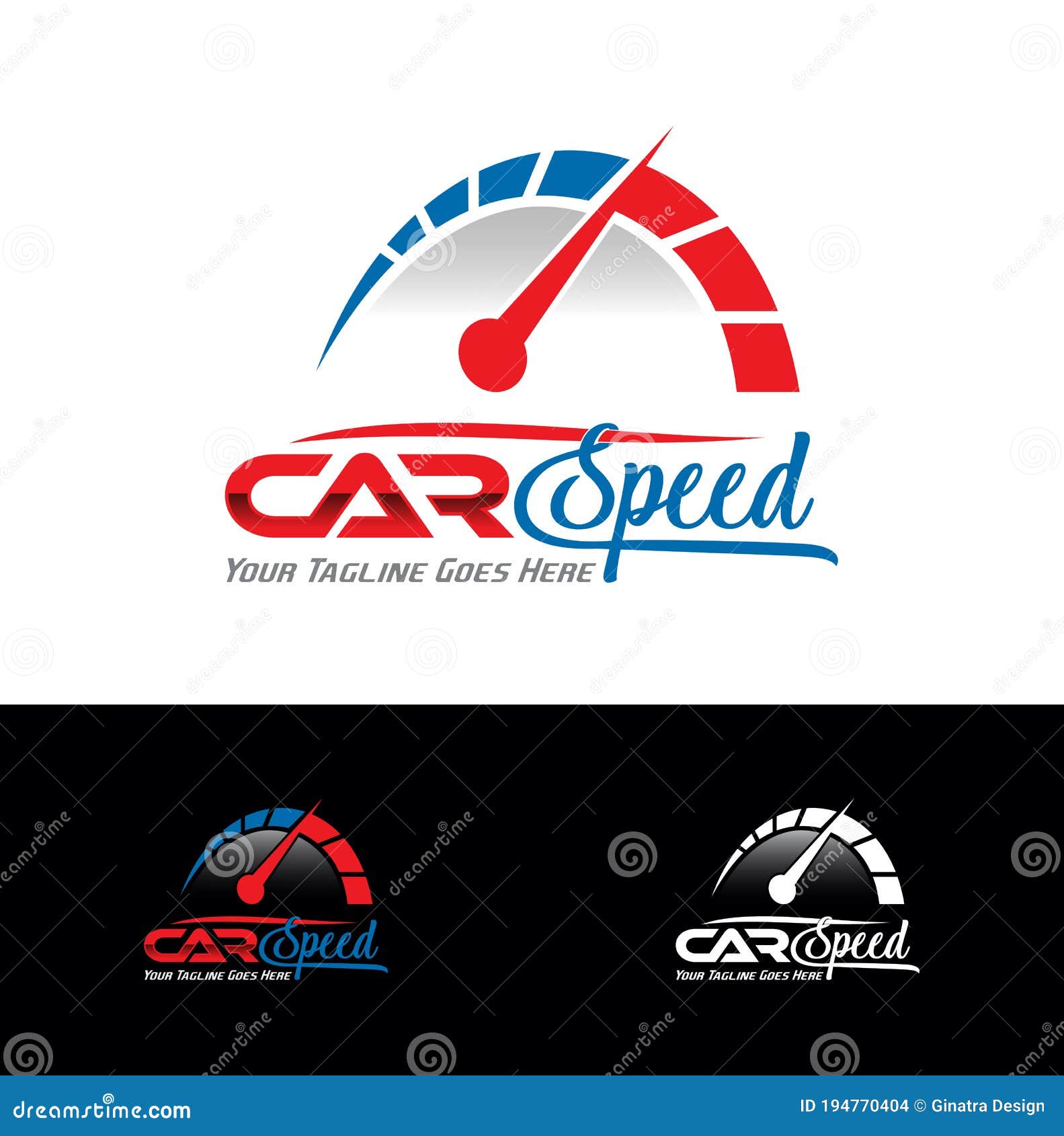 Car Speed Logo in Blue and Red Color Combo Stock Vector - Illustration ...