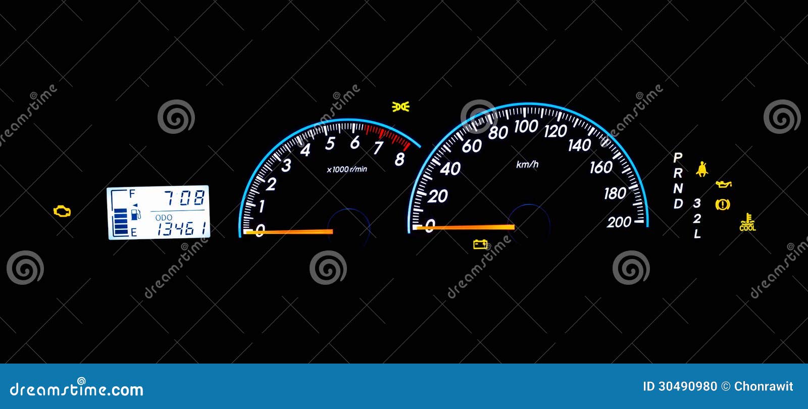 Car speed meter stock photo. Image of closeup, drive - 30490980