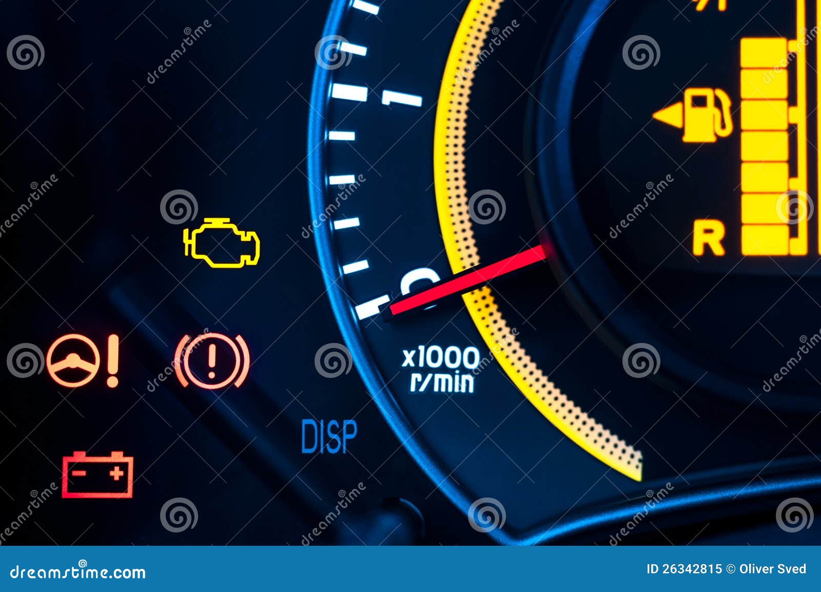 Car speed meter closeup stock image. Image of motor, number - 26342815
