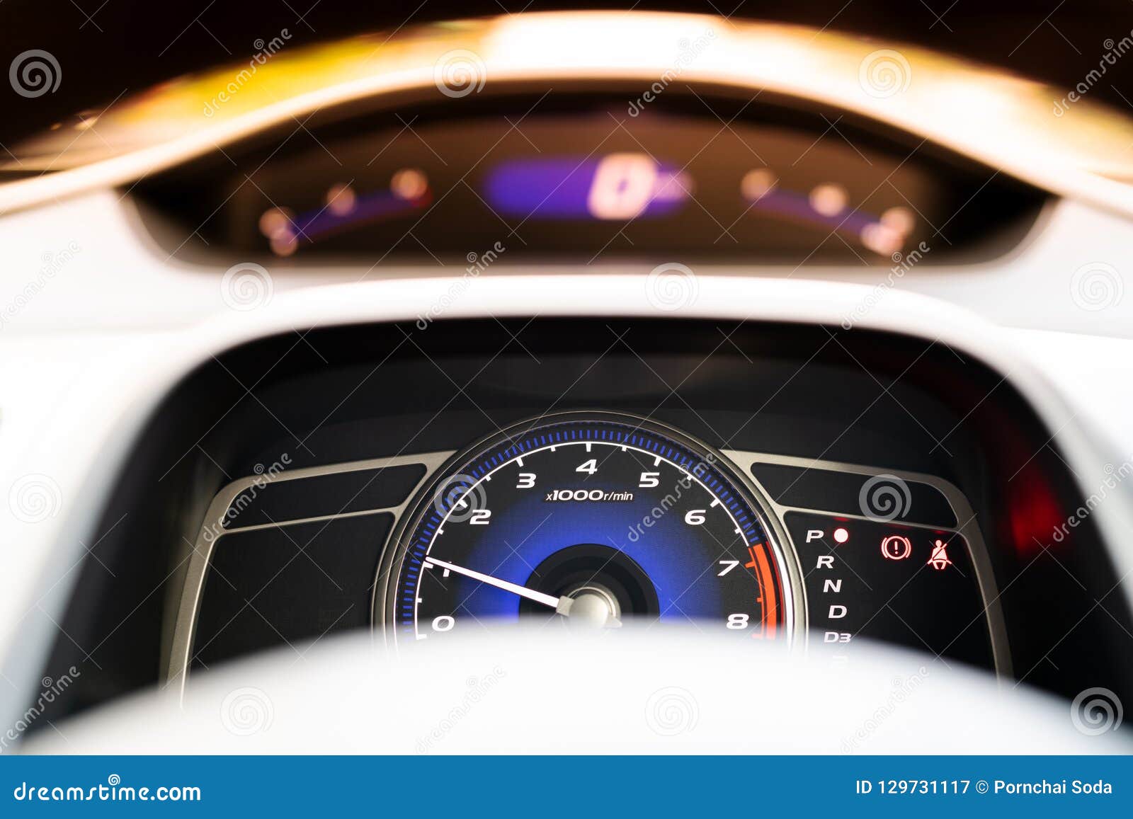 Car Speed Meter Dashboard and Cockpit, Closeup Stock Image - Image of ...