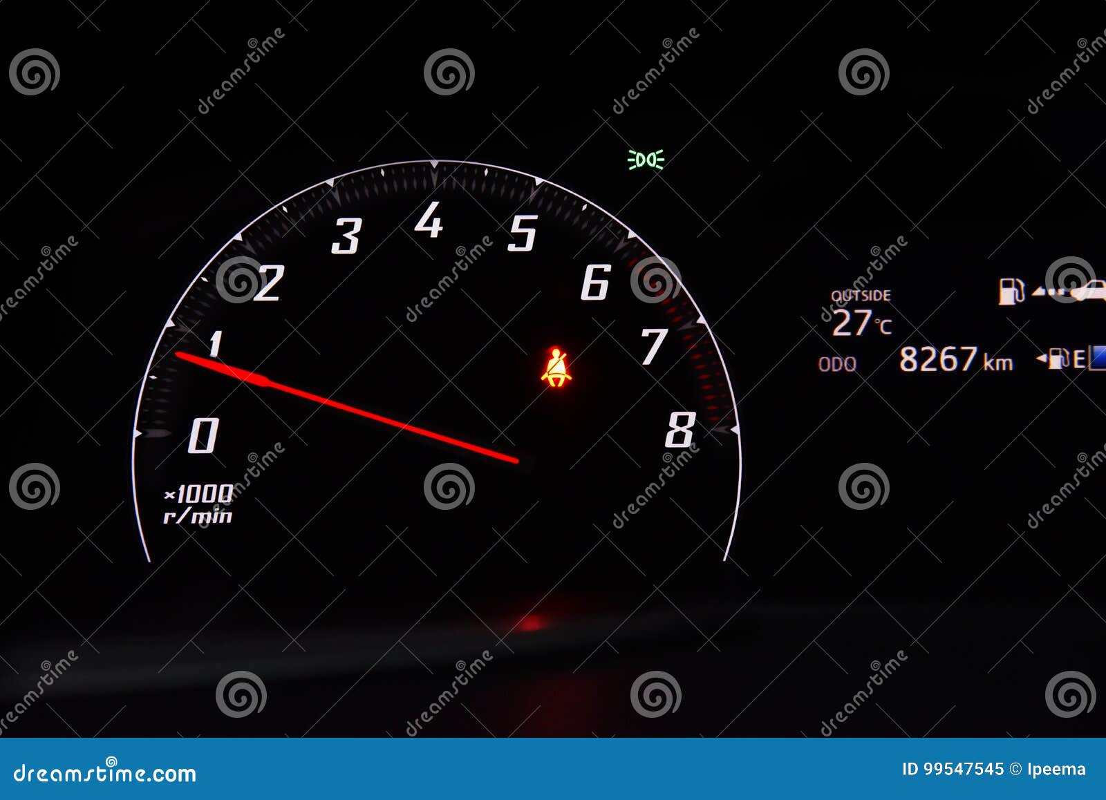 CAR Speed Meter and Miles Engine Stock Image - Image of black ...