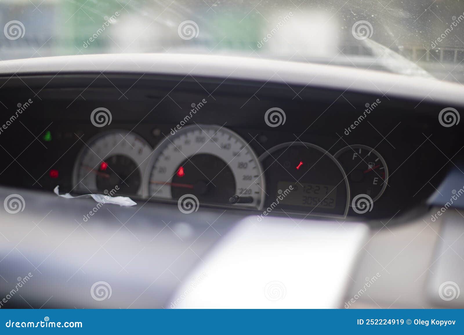 Car Speed Panel. Interior of Car Stock Image - Image of kilometer ...