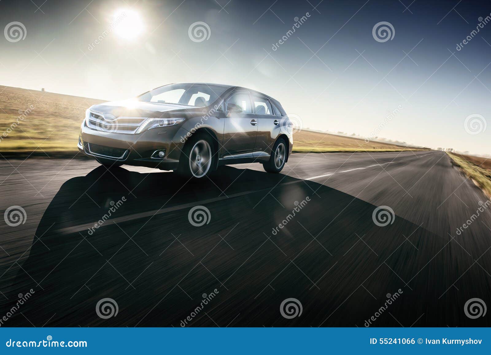 Fast Drive Car Speed on the Road Toyota Venza Stock Photo - Image of ...