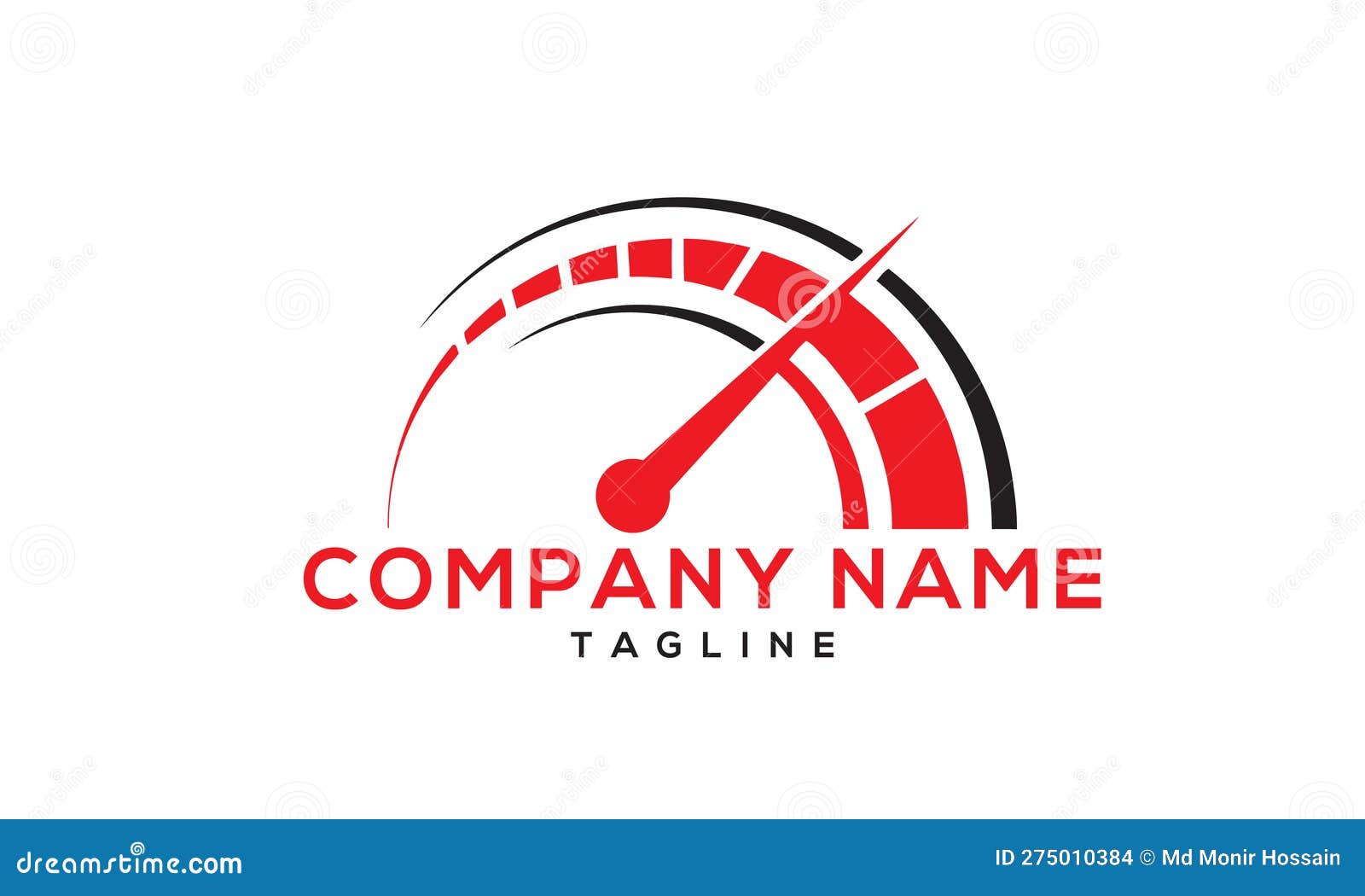 Car Speed Test Logo Design Vector Illustration | CartoonDealer.com ...