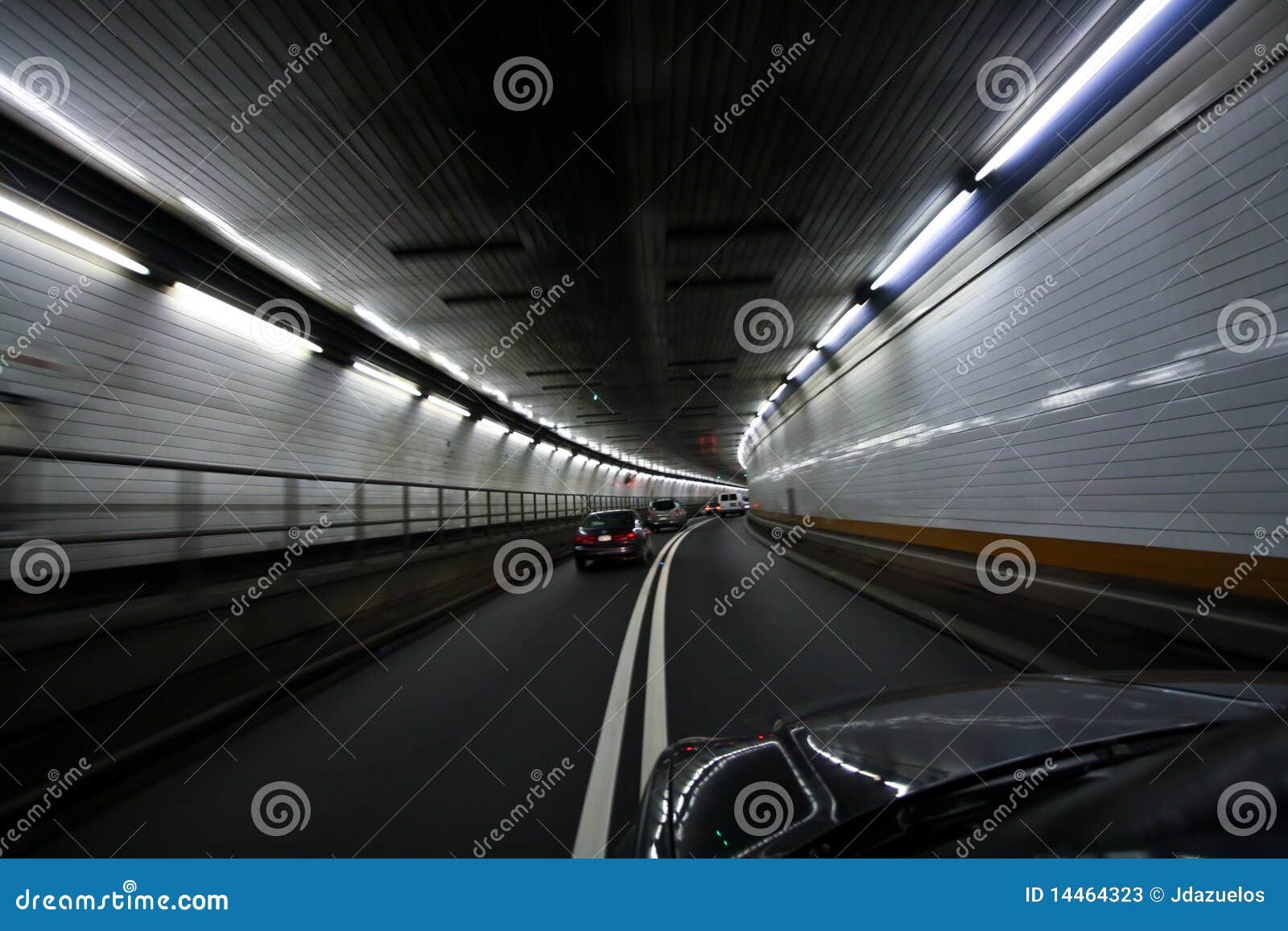 Car Speeding In Tunnel Expressway Royalty-Free Stock Photography ...