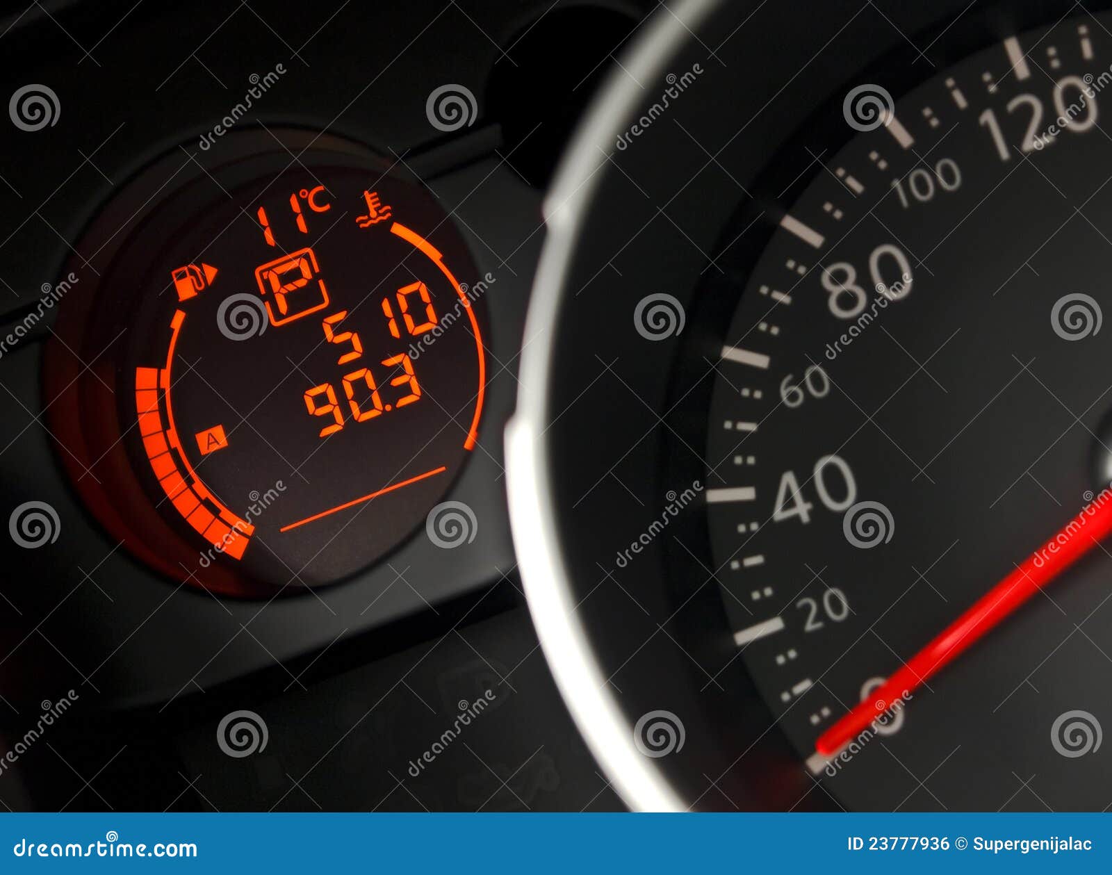 Car speedometer stock photo. Image of odometer, scale - 23777936