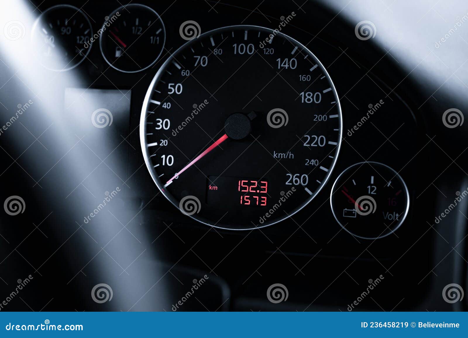 Car speedometer, close up. stock image. Image of power - 236458219