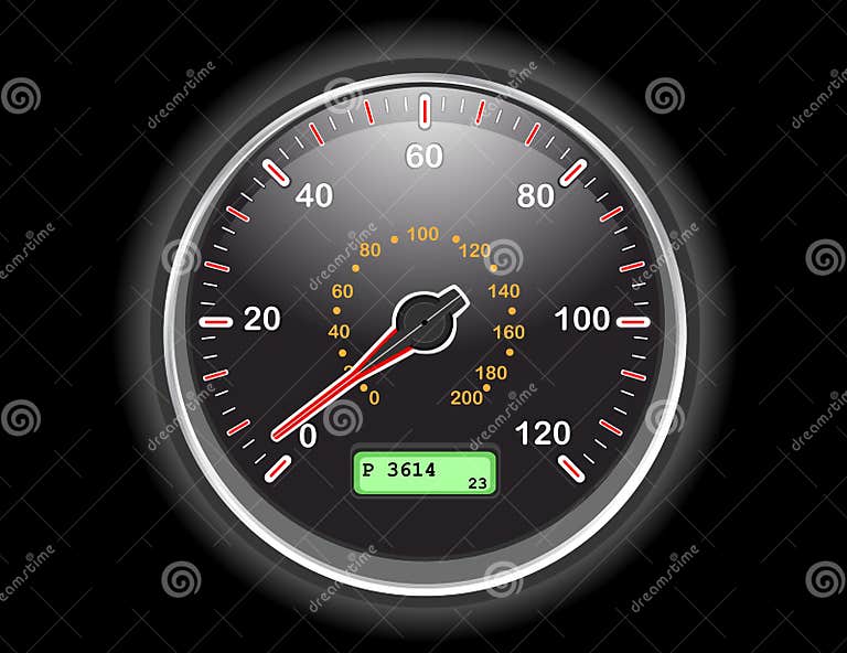 Car speedometer dial stock vector. Illustration of driving - 14433813