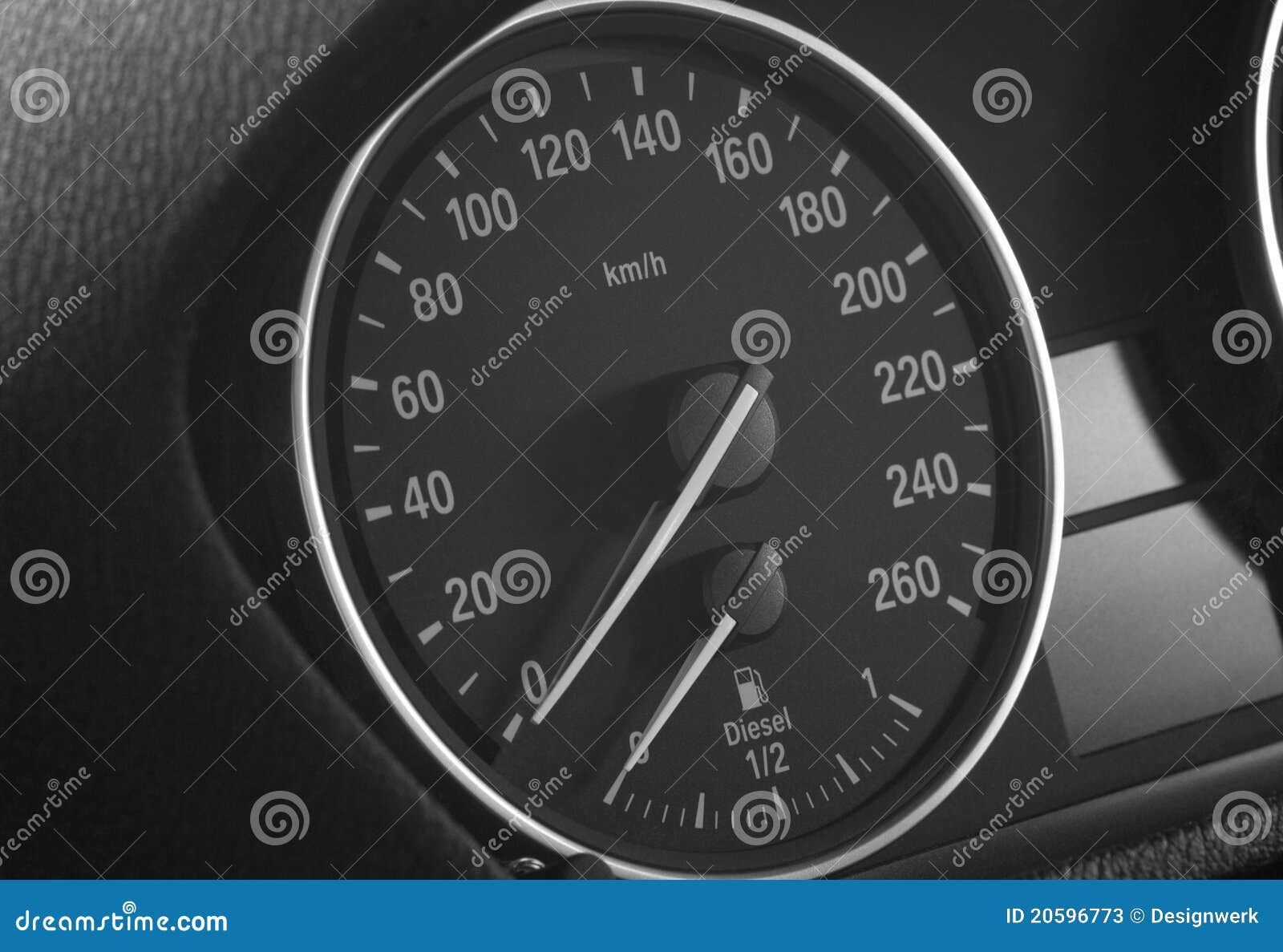 Car Speedometer and Diesel Level Indicator Stock Image - Image of info ...