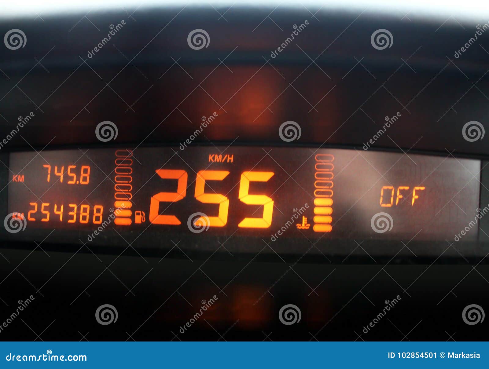 Car Speedometer. High Speed Traffic Stock Image - Image of speedometer ...