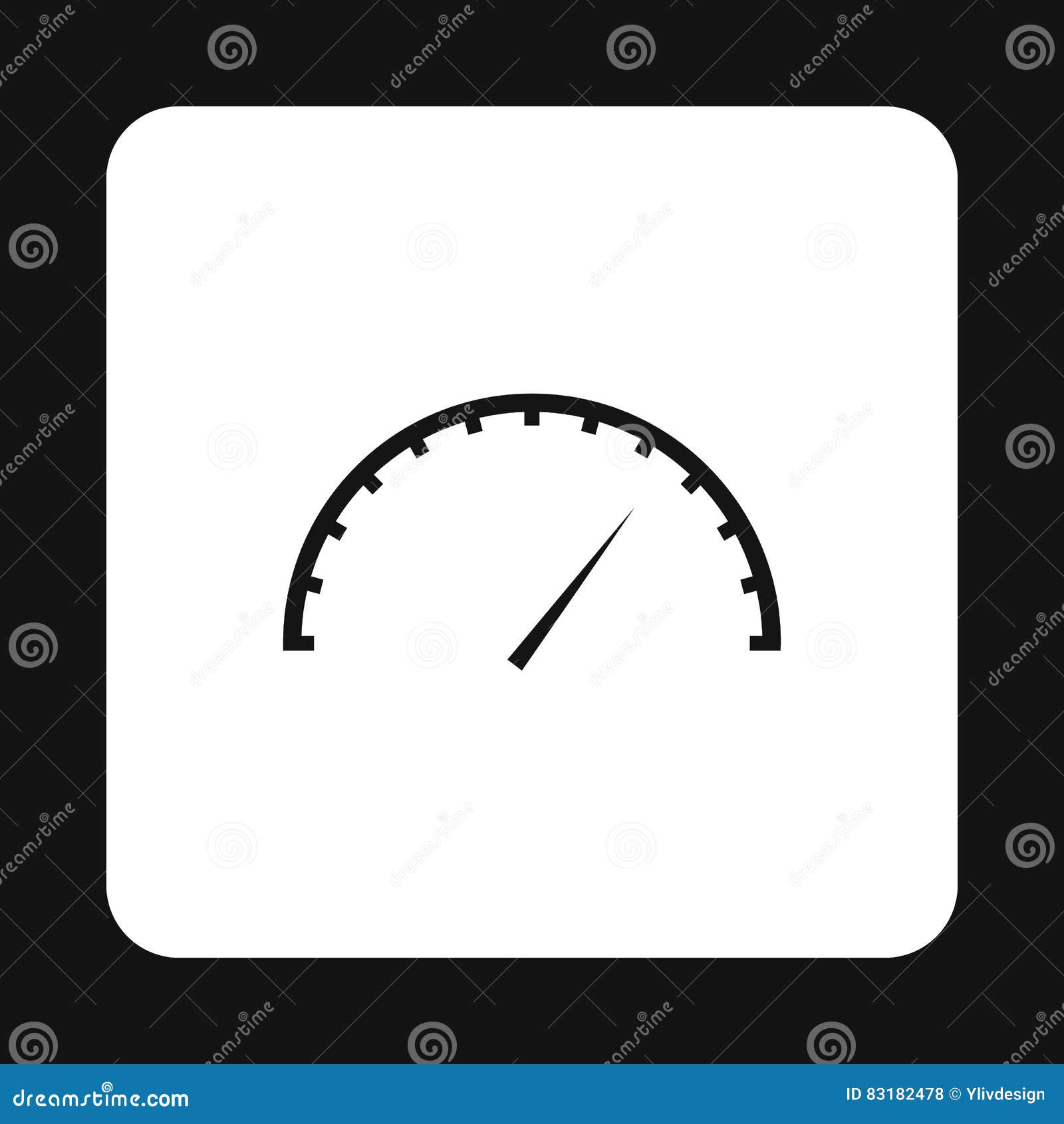Car Speedometer Icon, Simple Style Stock Vector - Illustration of ...