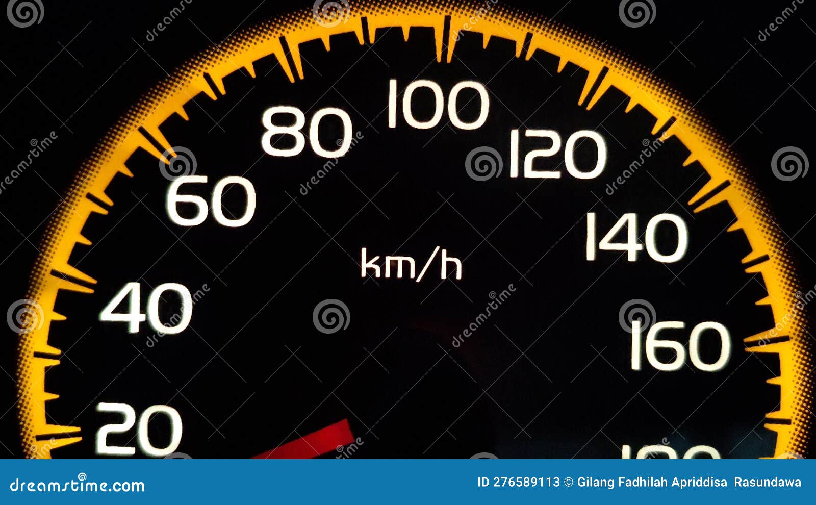 Car Speedometer with Orange and White Lights Stock Image - Image of ...