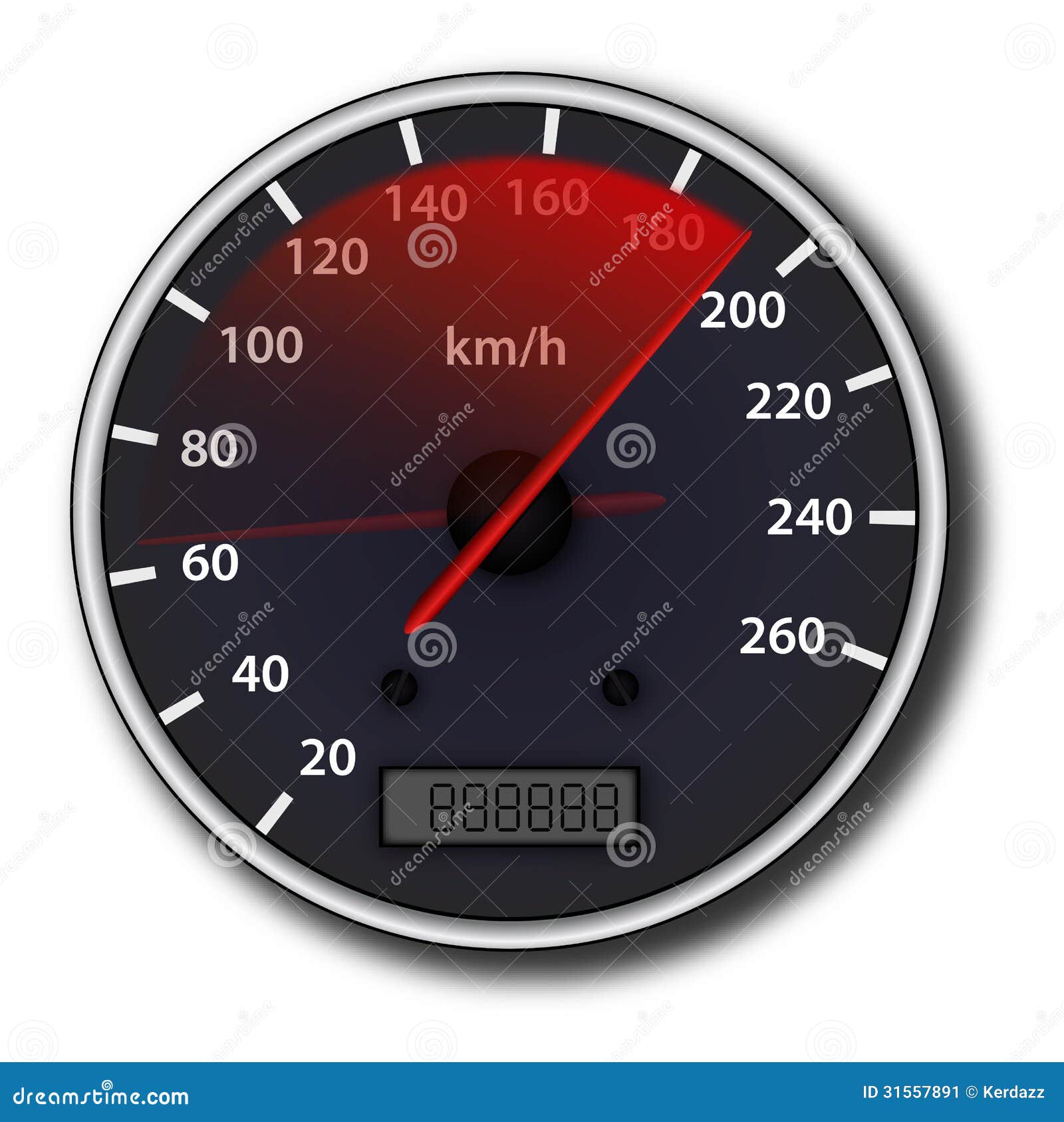 Car speedometer stock illustration. Illustration of travel - 31557891