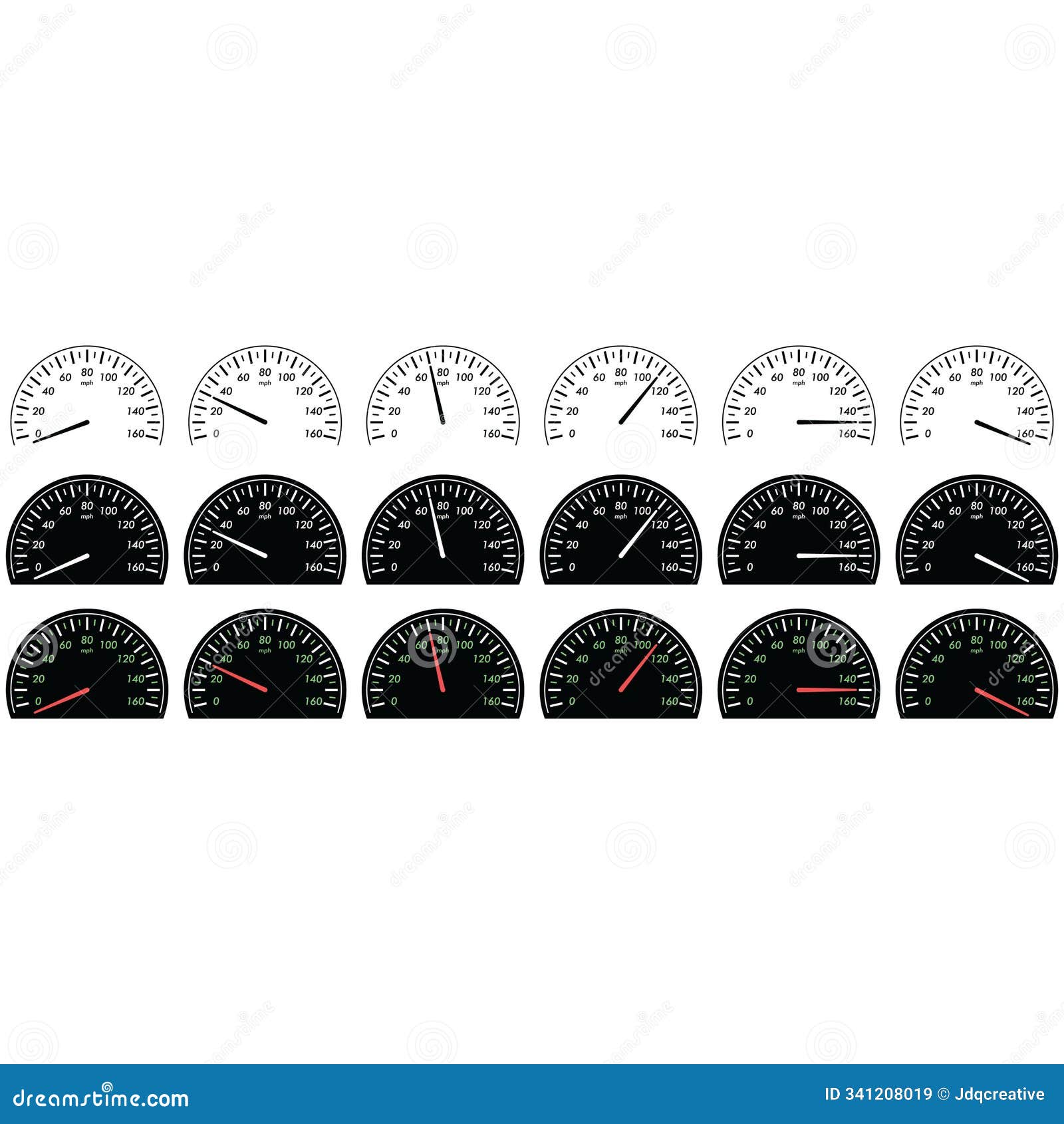 Car Dashboard Speedometer Graphic Isolated. Stock Illustration ...