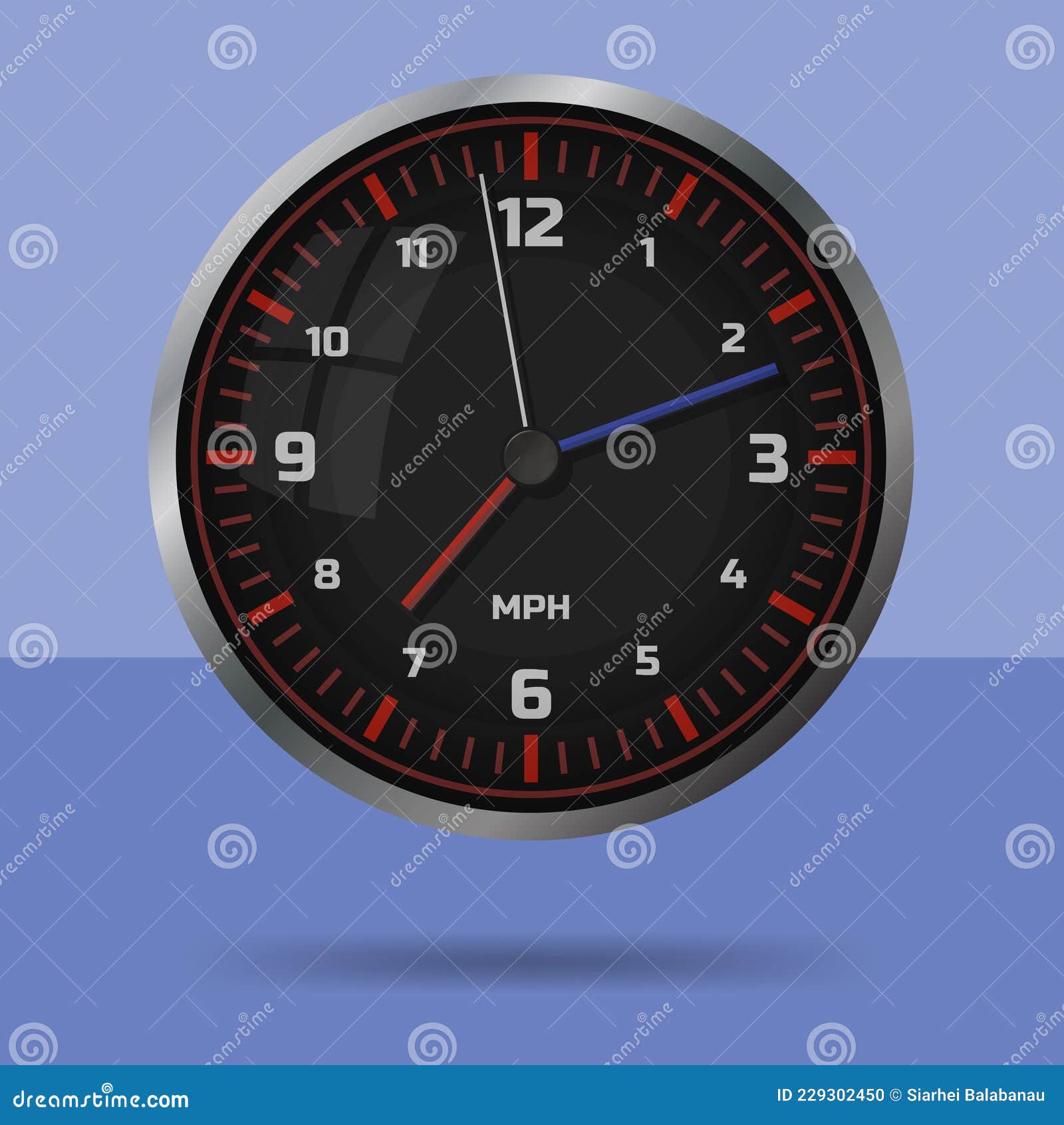 Car Speedometer Style Wall Clock Stock Vector - Illustration of ...