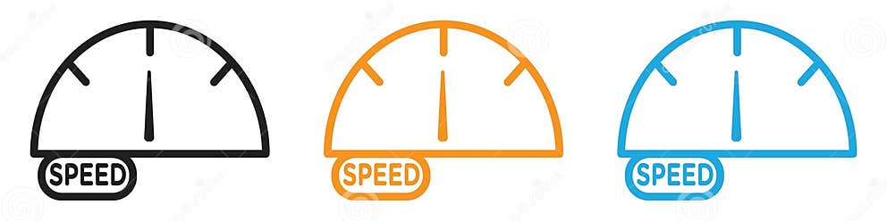 Car Speedometer Vector Logo Set Collection for Web App Ui Stock ...