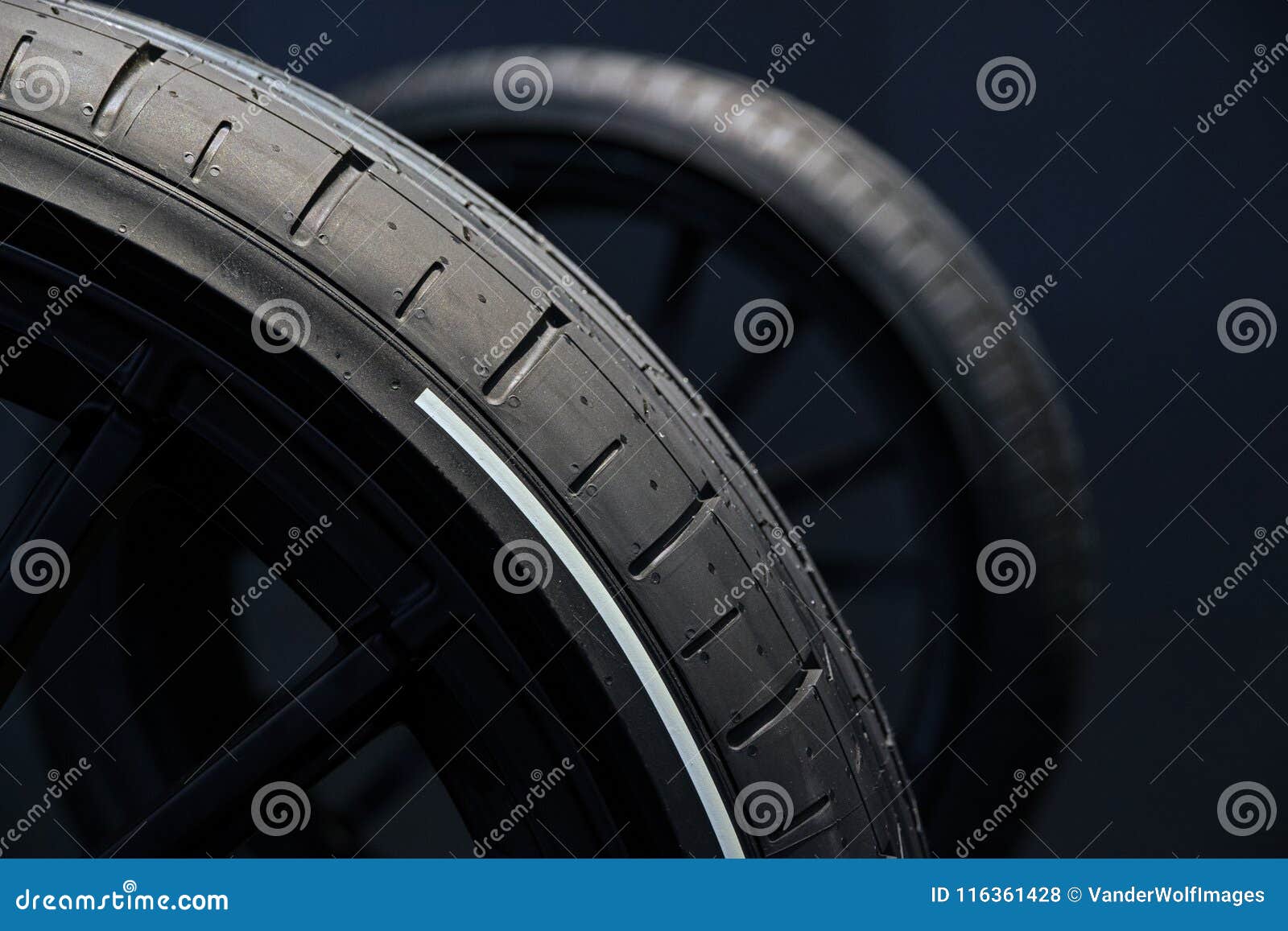 Car sport tyres close up stock photo. Image of profile - 116361428