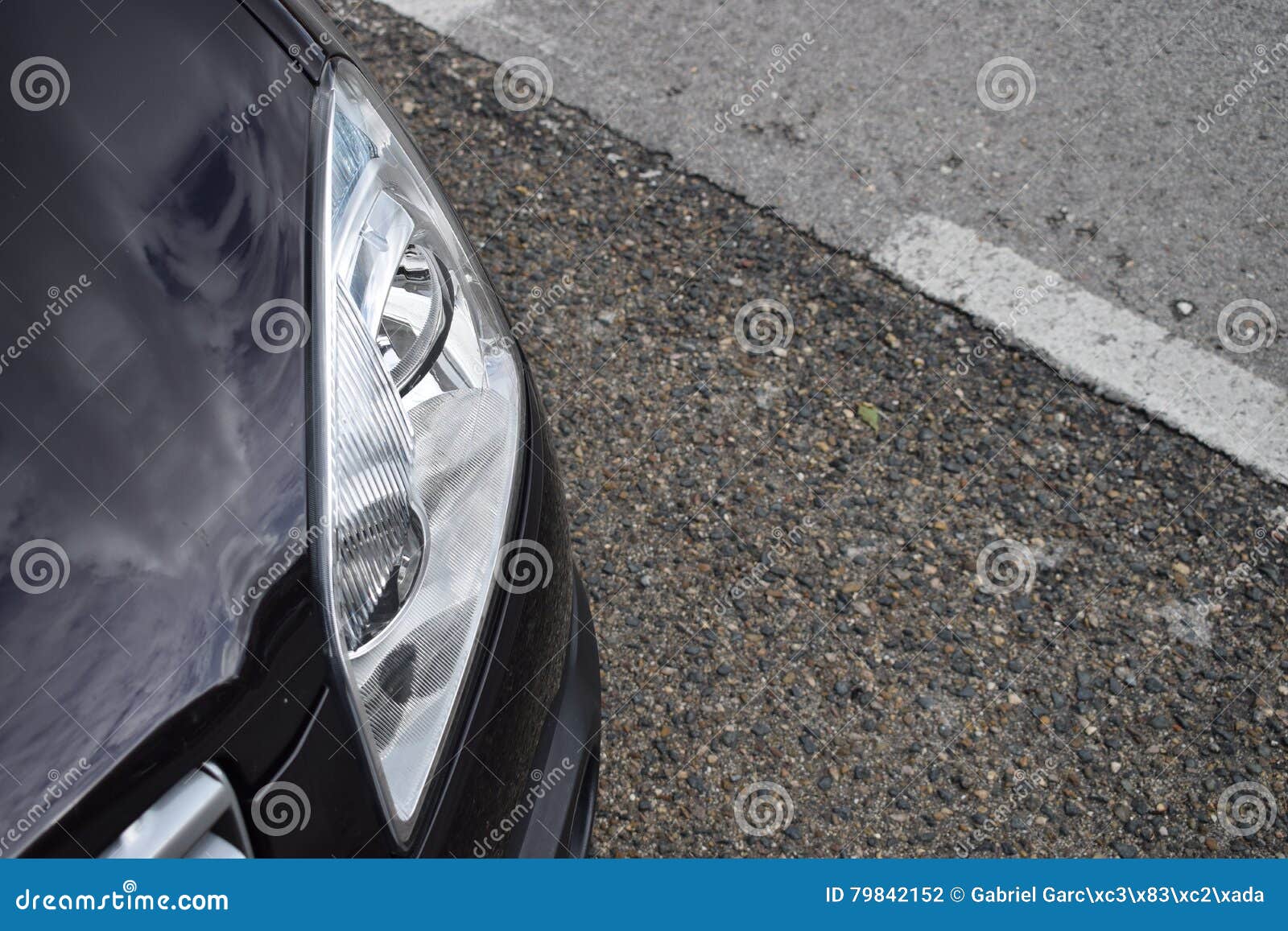 Car spotlights. stock photo. Image of close, glass, automotive - 79842152