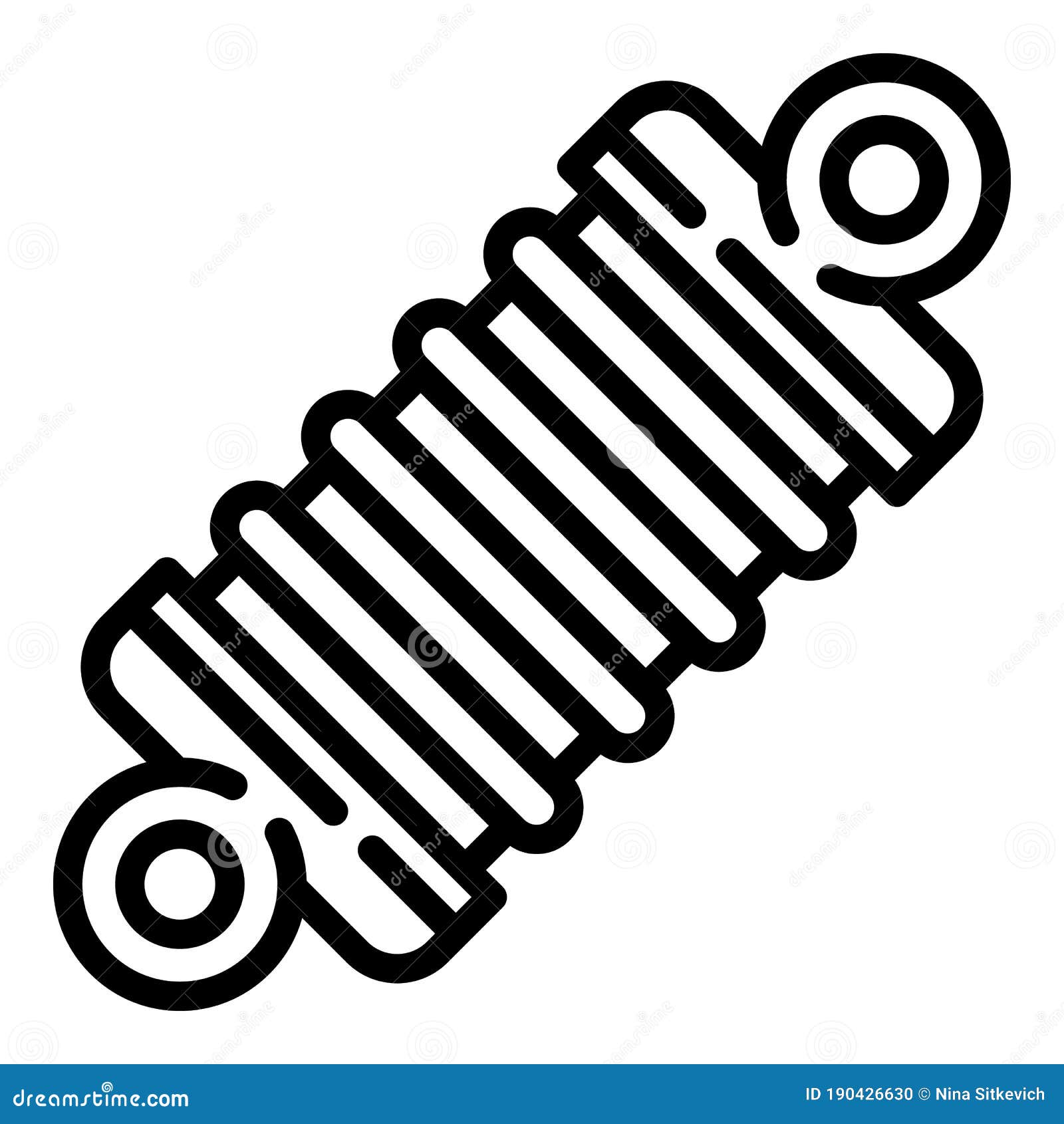 Car Spring Icon, Outline Style Stock Vector - Illustration of ...