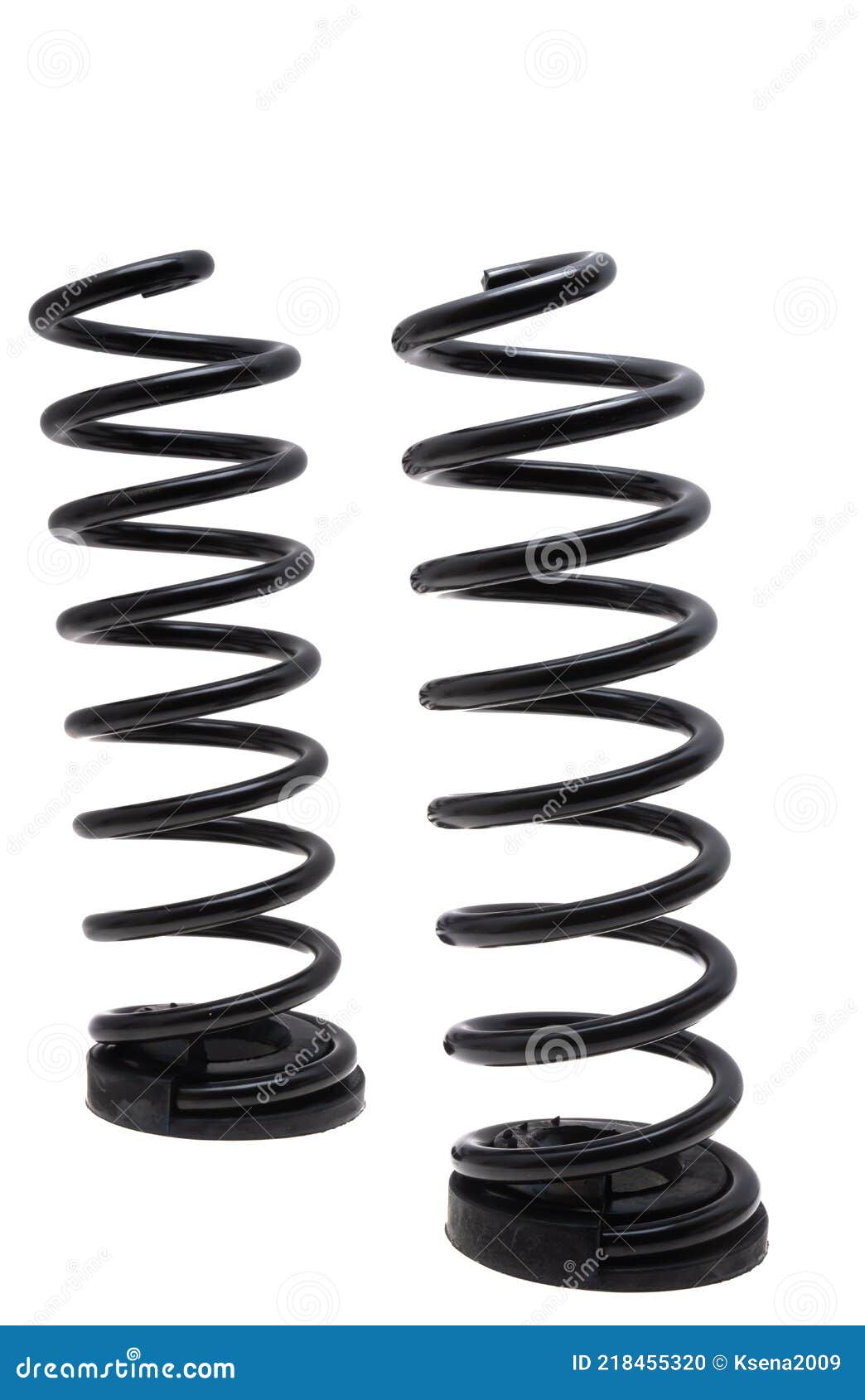 Car spring isolated stock photo. Image of steel, flexible - 218455320