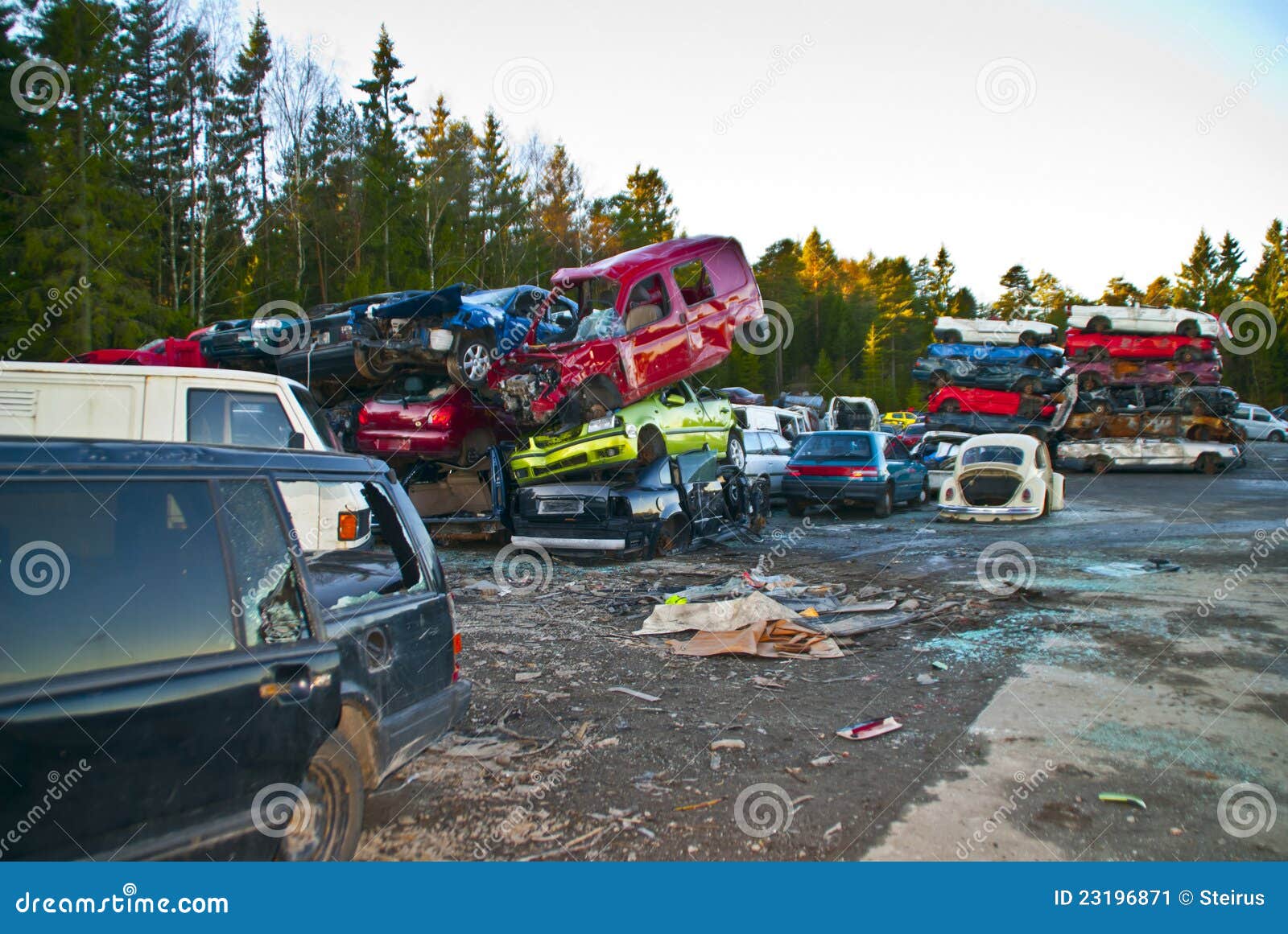 Car stack. stock image. Image of environmentally, bumpers - 23196871