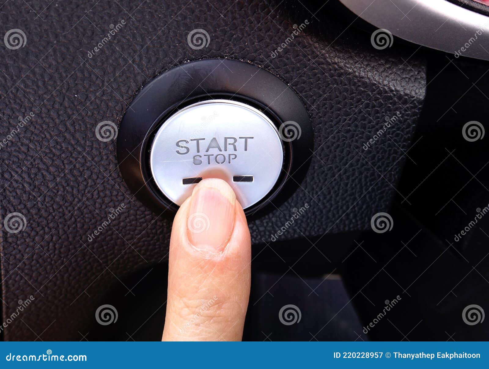 Car start button. stock image. Image of start, button - 220228957