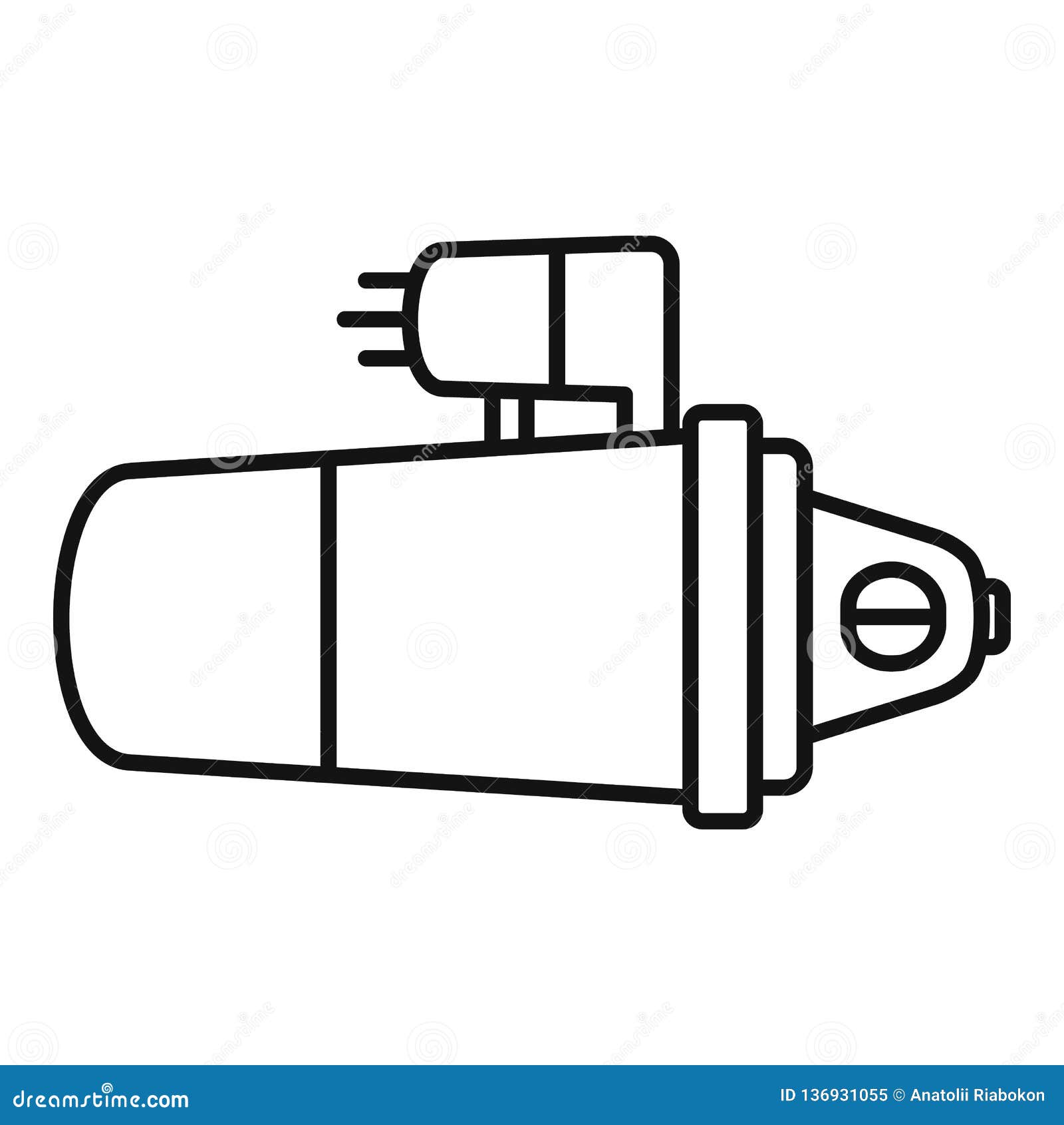 Car Starter Icon, Outline Style Stock Vector - Illustration of electric ...