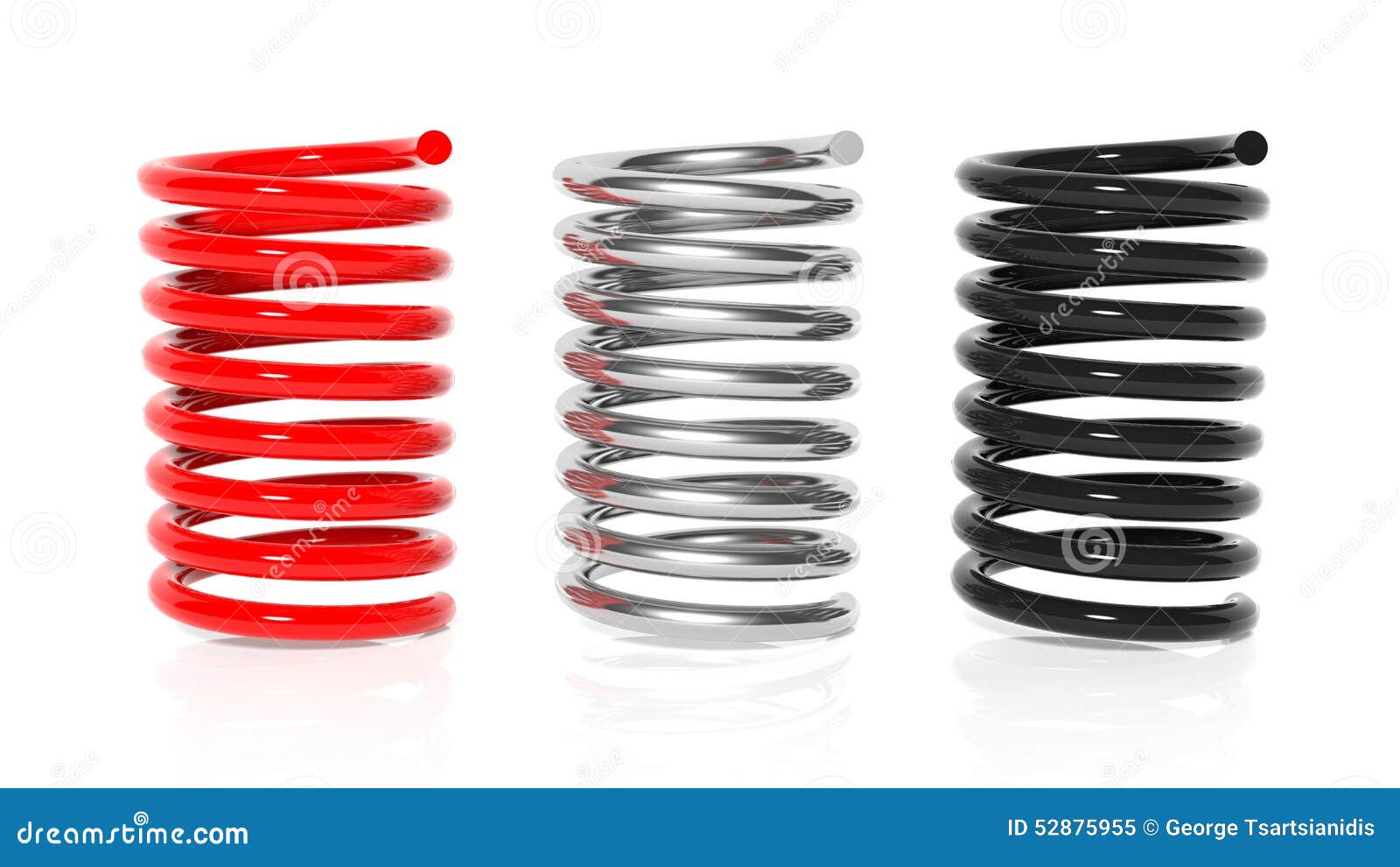 A Steel Spring On A White And Greyish Background Stock Photography ...