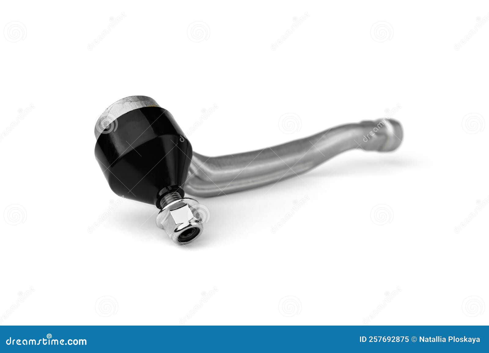 Car Steering Rod Tip Isolated on White Background. Stock Image - Image ...