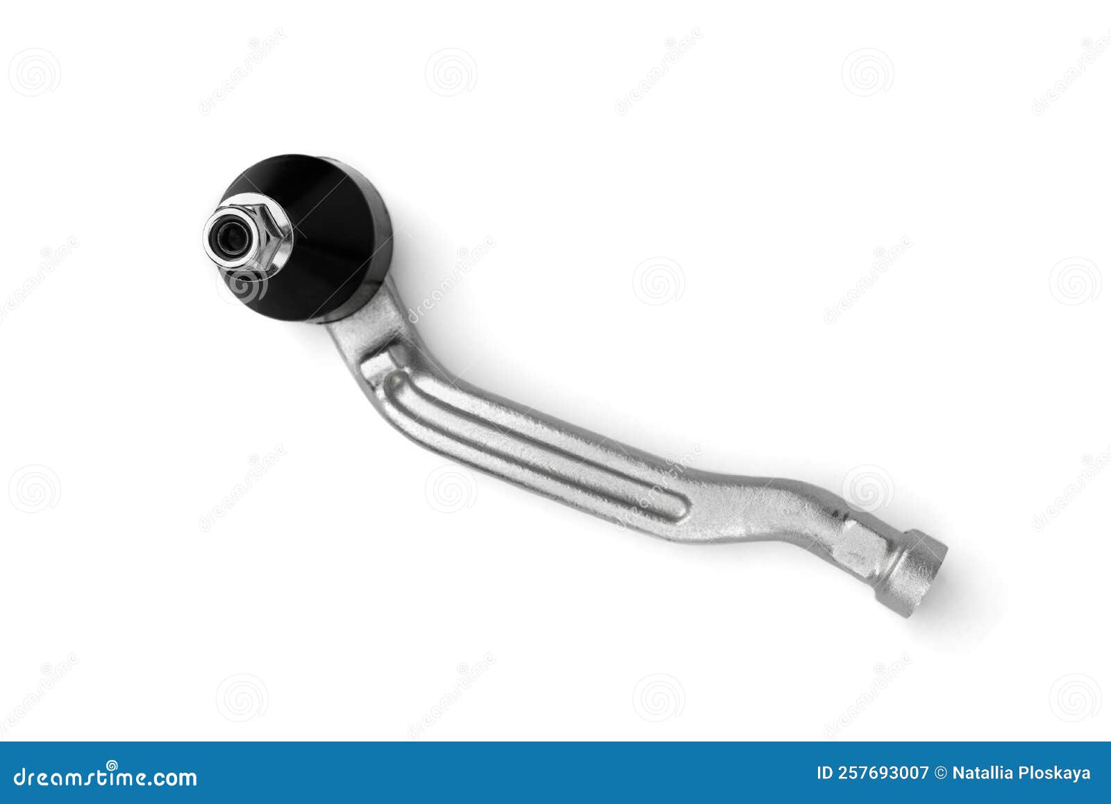 Car Steering Rod Tip Isolated on White Background. Stock Image - Image ...