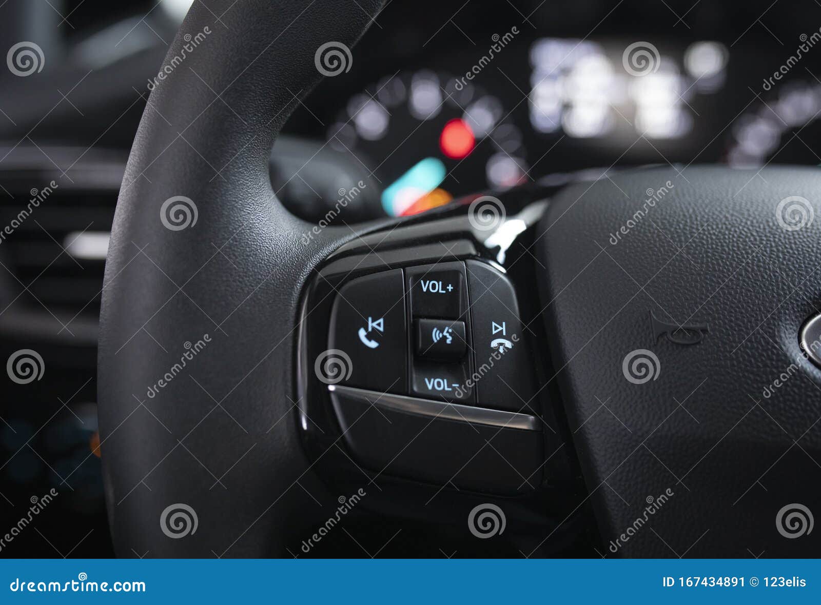 Car Steering Wheel Buttons stock image. Image of auto - 167434891