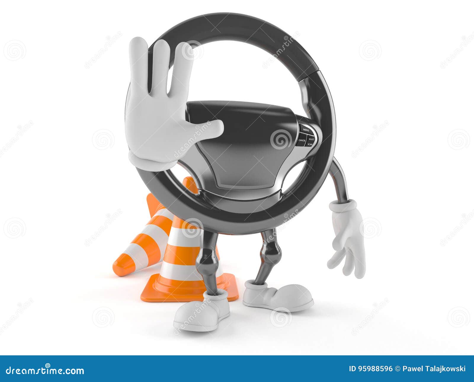 Car Wheel Character With Blank Whiteboard Royalty-Free Illustration ...