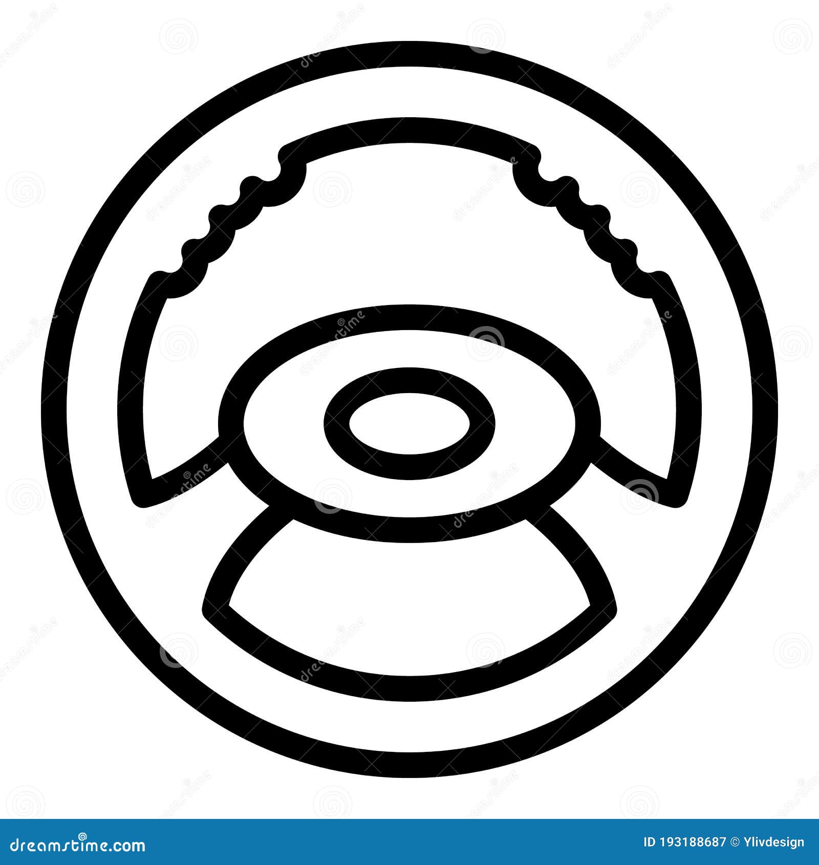 Car Steering Wheel Icon, Outline Style Stock Vector - Illustration of ...