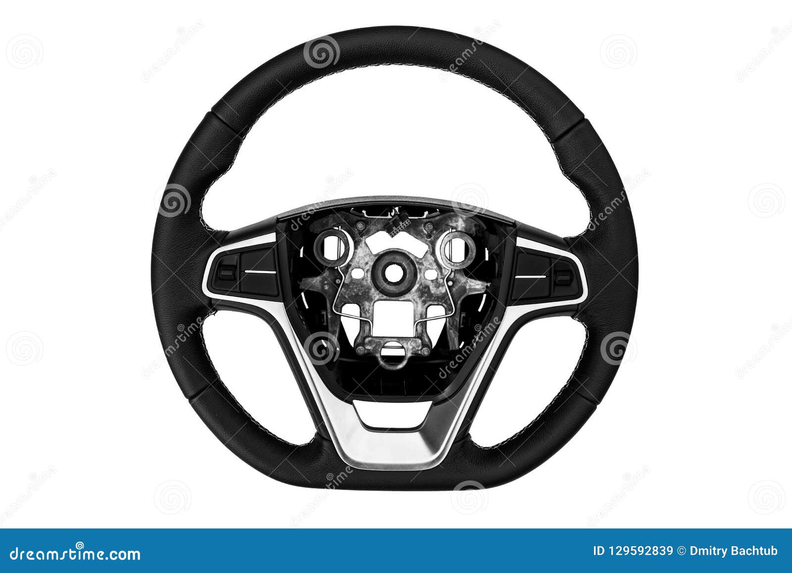 Car Steering Wheel on a White Background Stock Image - Image of element ...